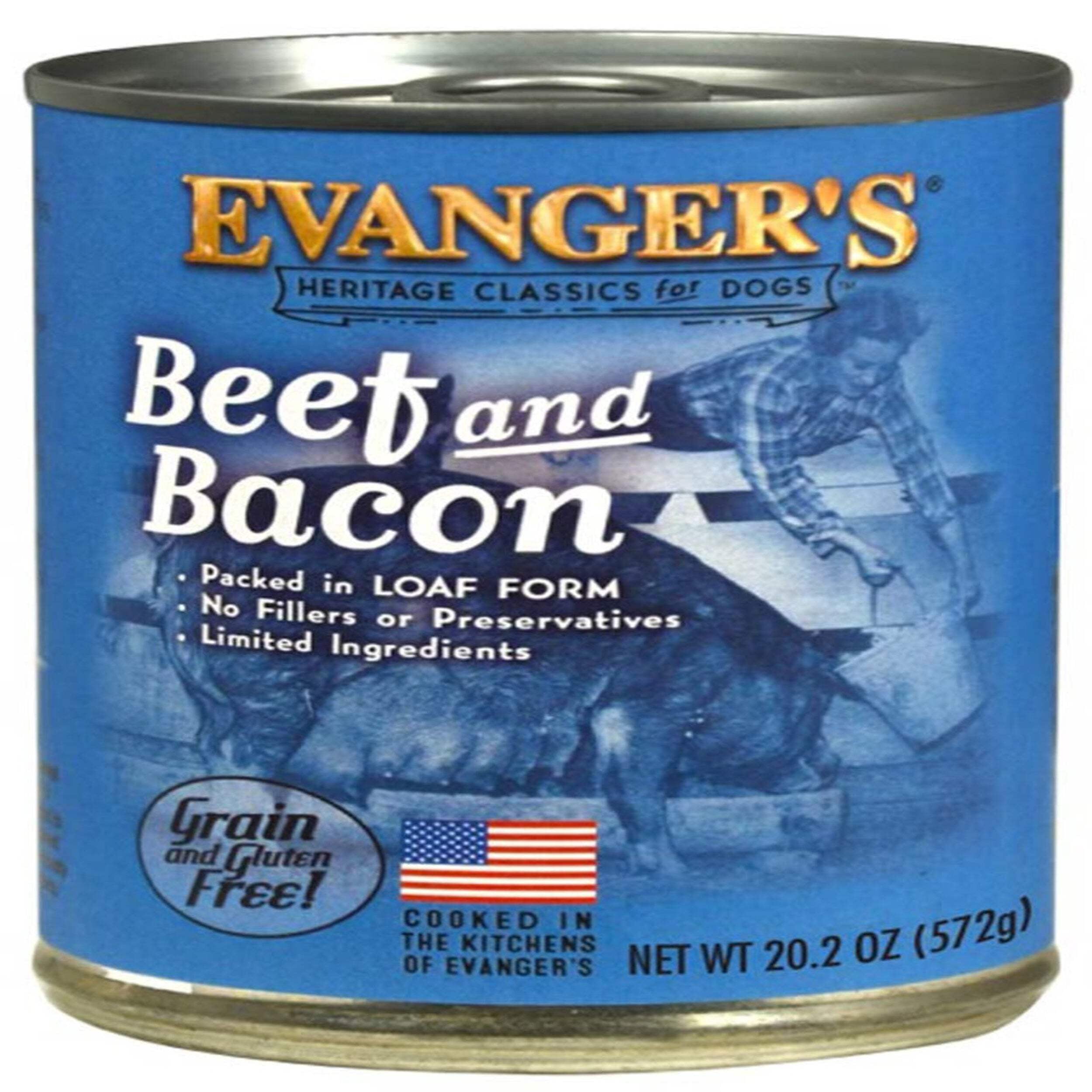Evanger's Heritage Classic Wet Dog Food Beef Bacon 20.2oz 12pk ...