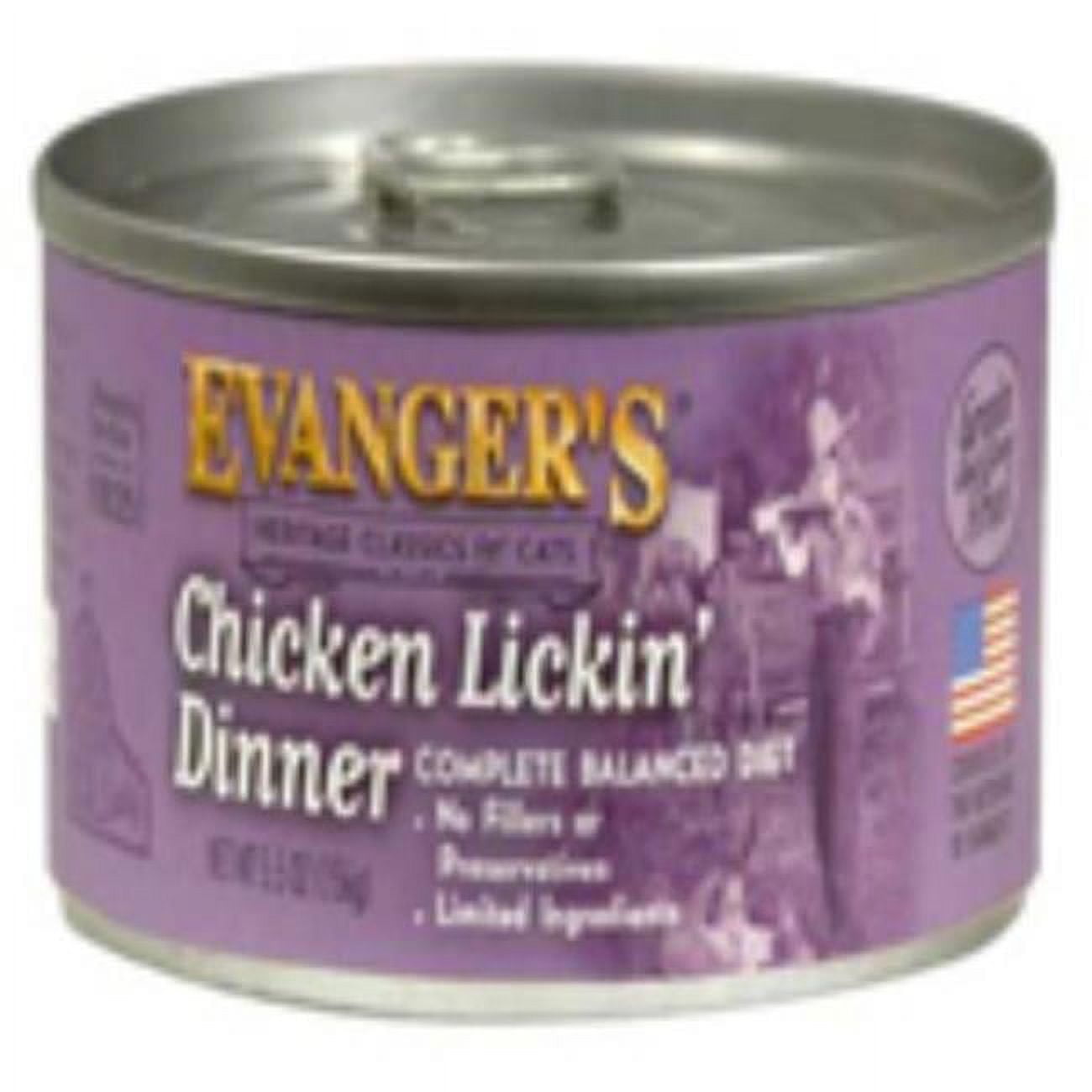 Evangers 5.5 oz Heritage Classic Chicken Lickin Dinner Can Cat Food ...