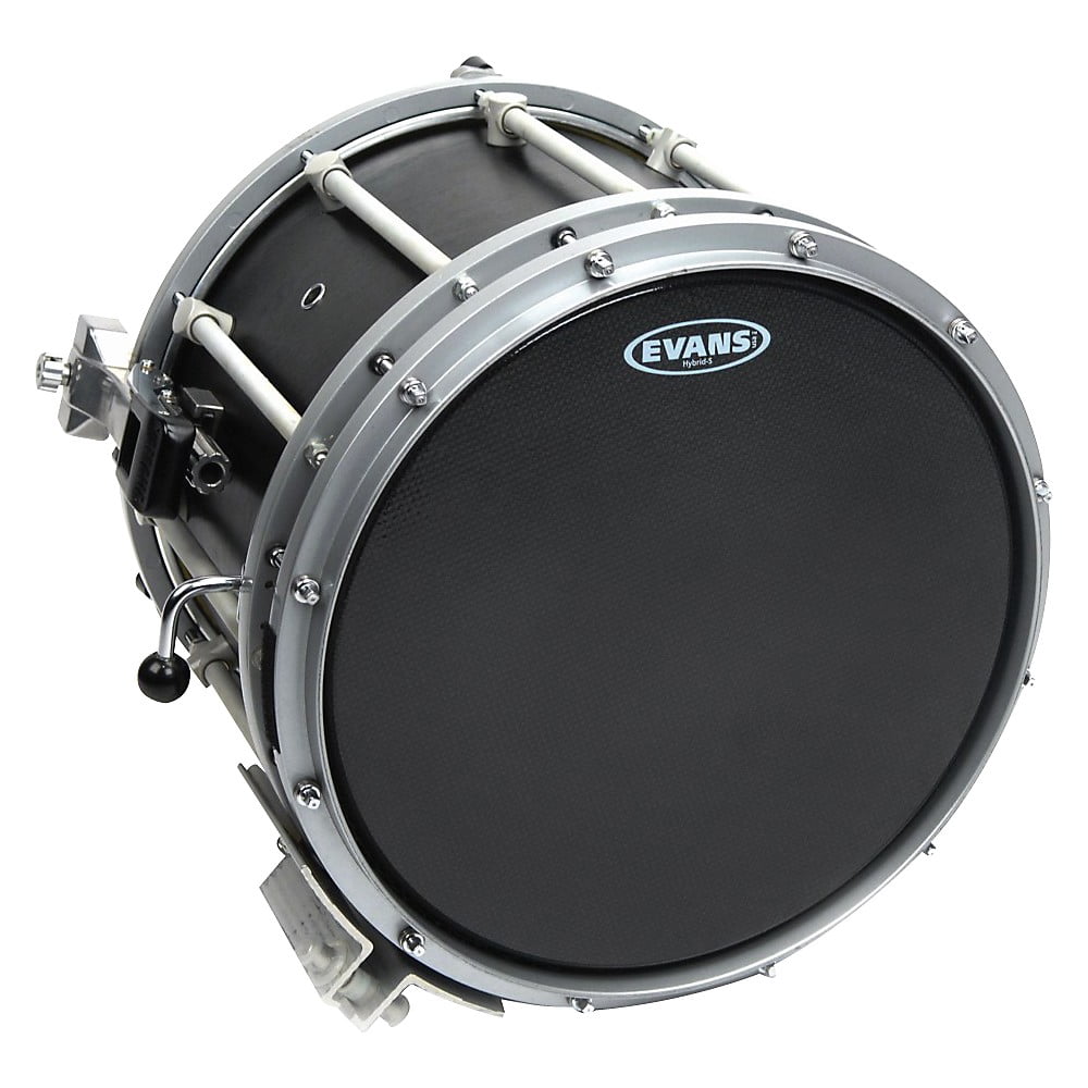 Evans Hybrid-Soft Marching Snare Drum Batter Head Black 13 in ...