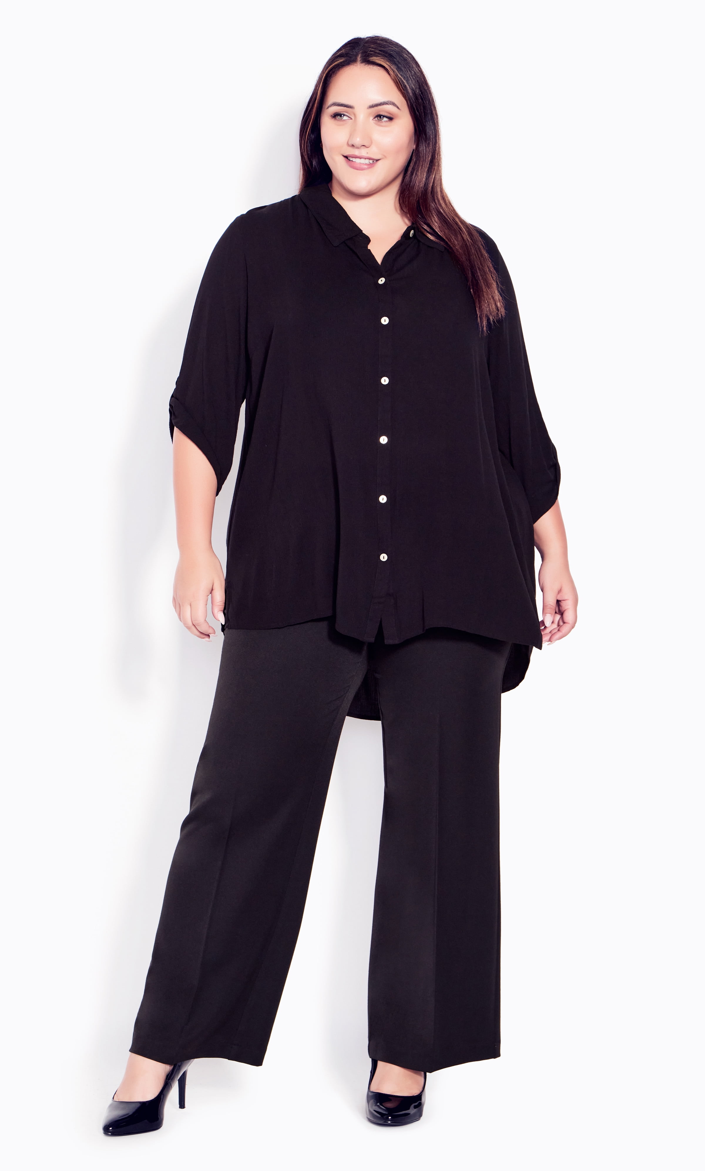Evans Women's Plus Size Island Breeze 3/4 Sleeves Tunic Top - Walmart.com