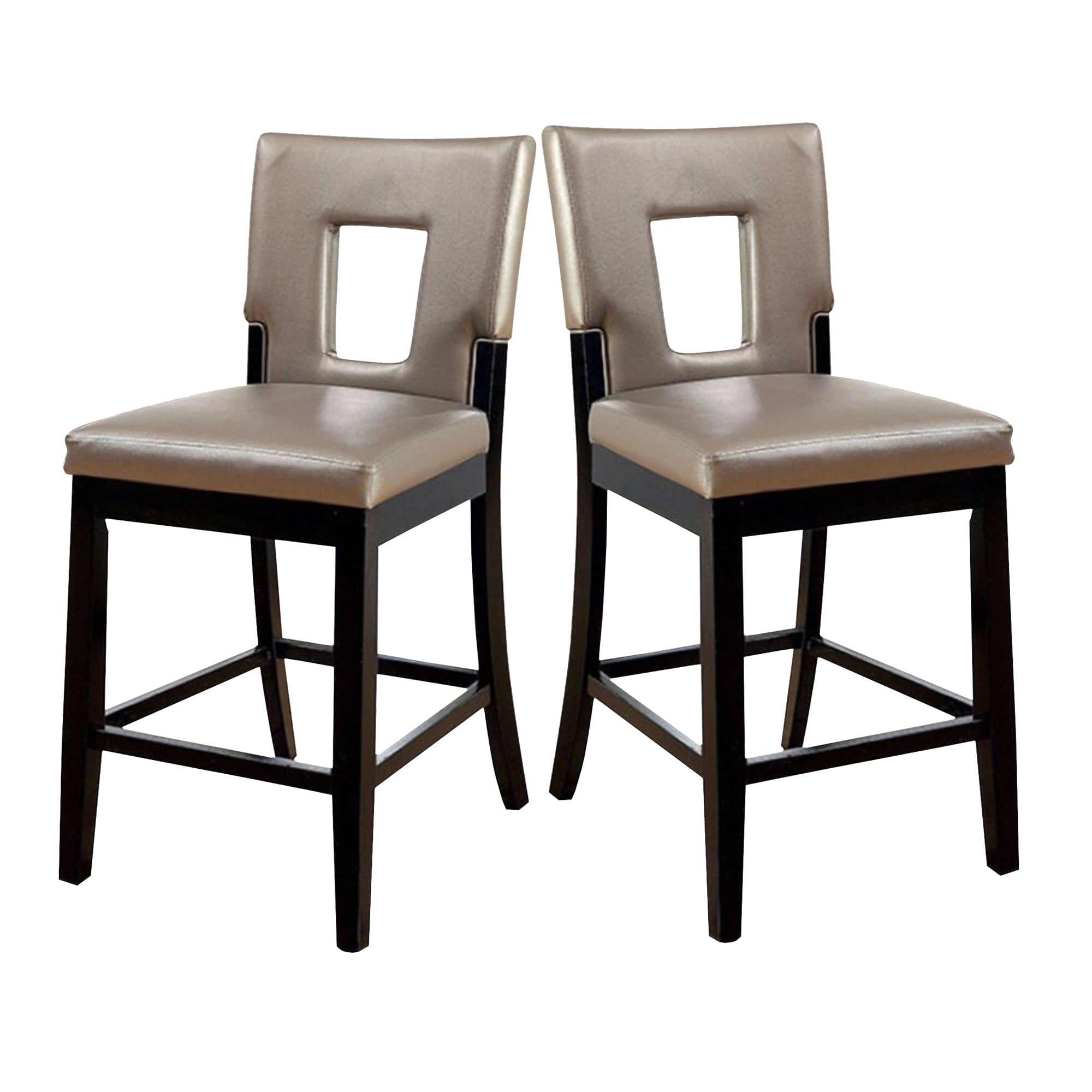 Evant II Contemporary Counter Height Chair, Black Finish, Set Of 2 ...