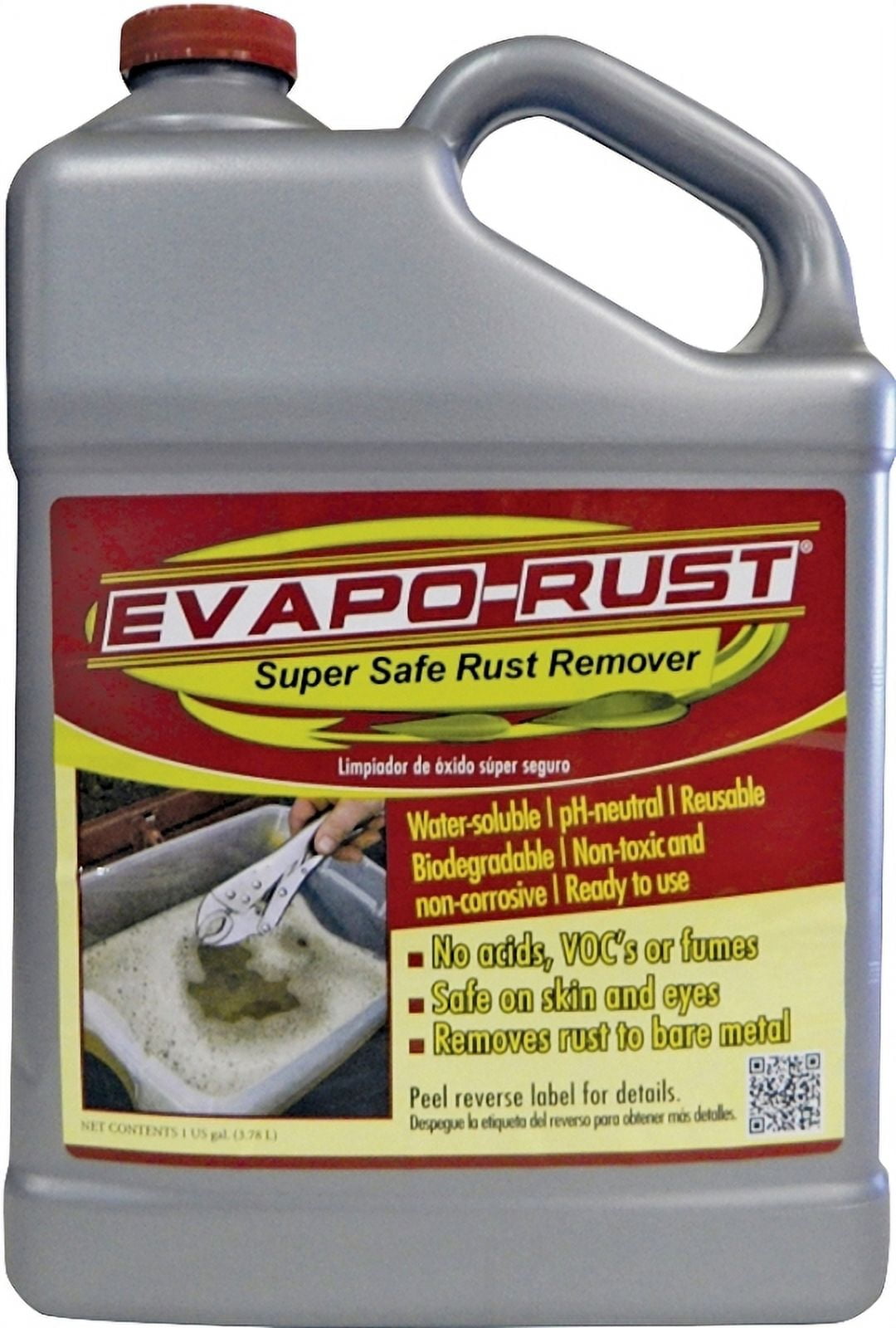 Evapo-Rust ER71 Non-Toxic Rust Remover 1 gal Clear to Bright Yellow ...