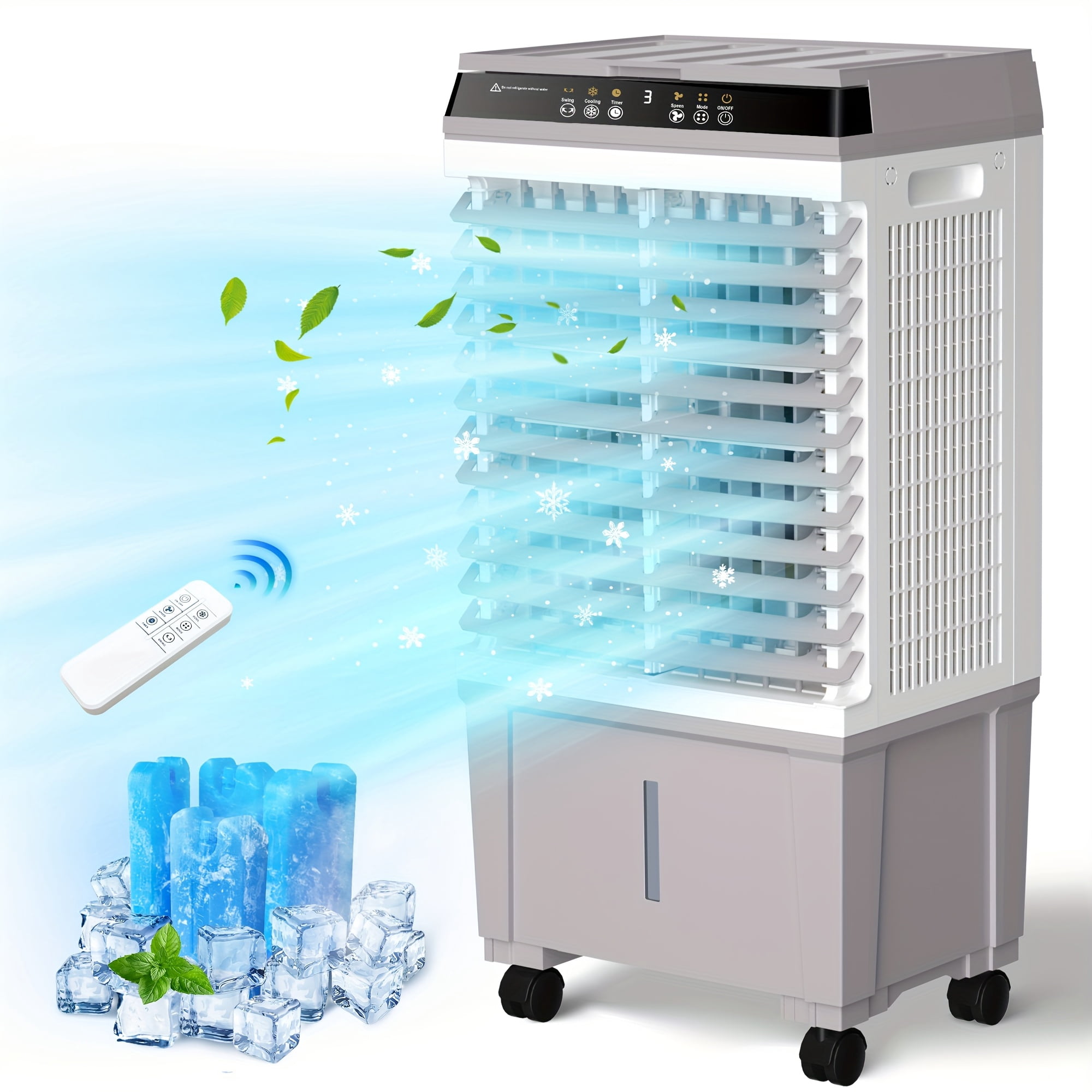Evaporative Air Cooler, 1800 CFM Swamp Cooler with Remote Control, 5.2 ...