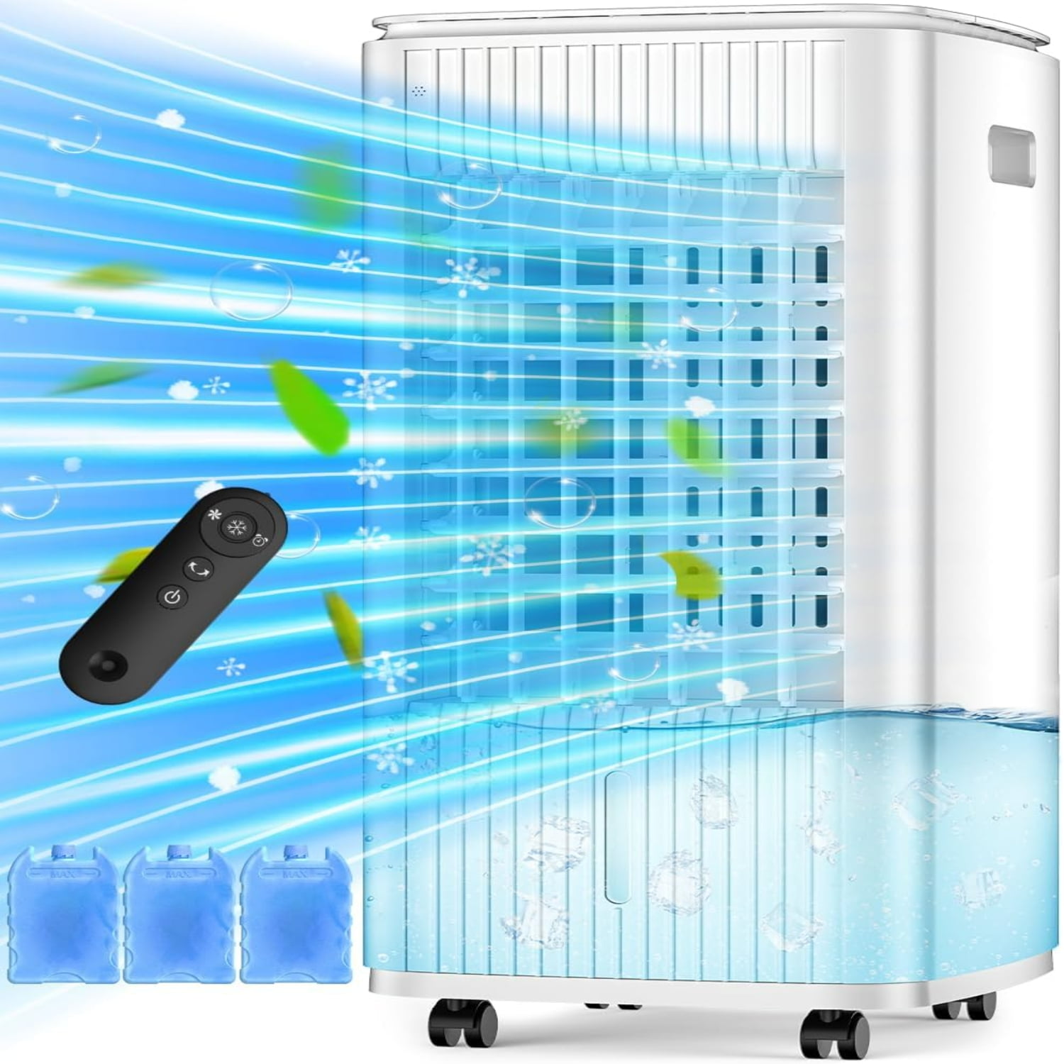 Evaporative Air Cooler 3 In 1 Swamp Cooler 2 Modes And 3 Speeds 25 Inch