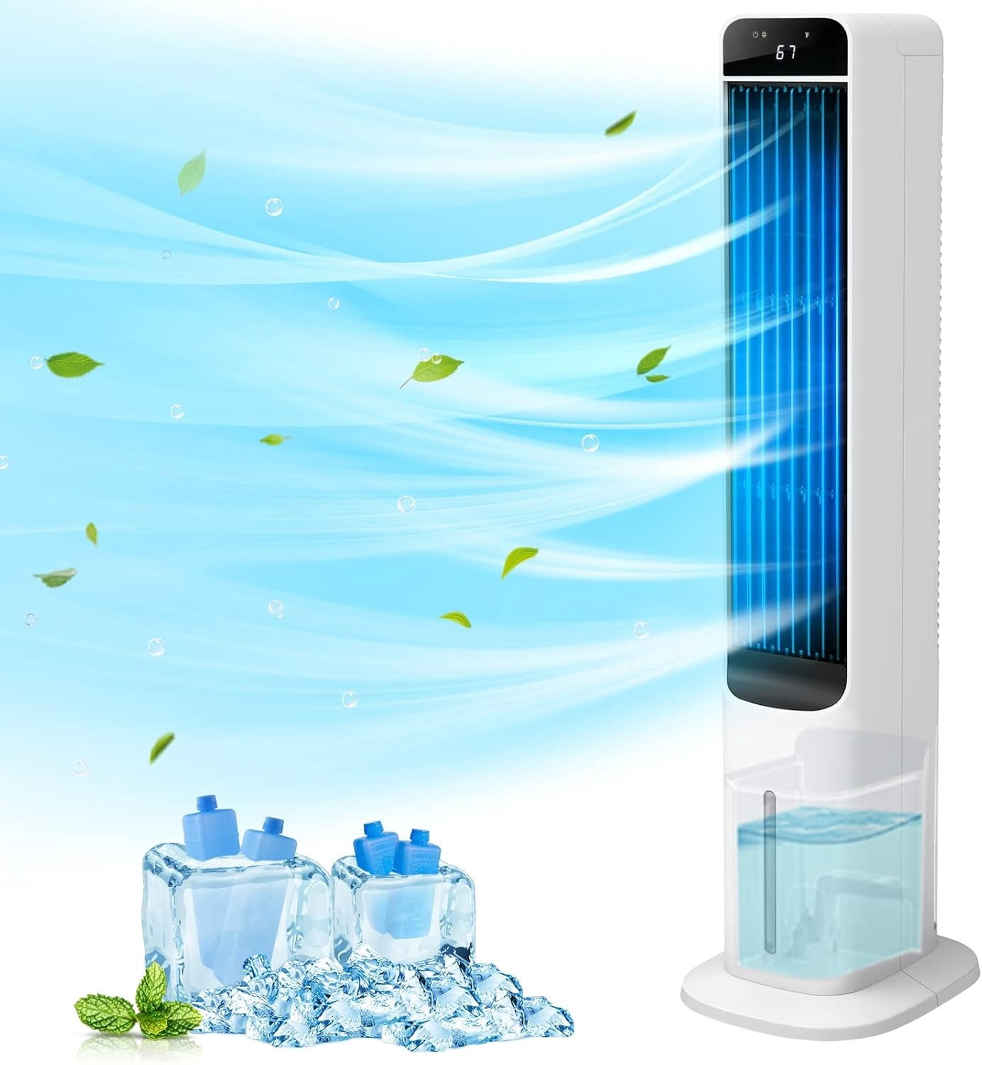 Ecotronic Portable Electric Evaporative Air Cooler, Tower Cooling Fan ...