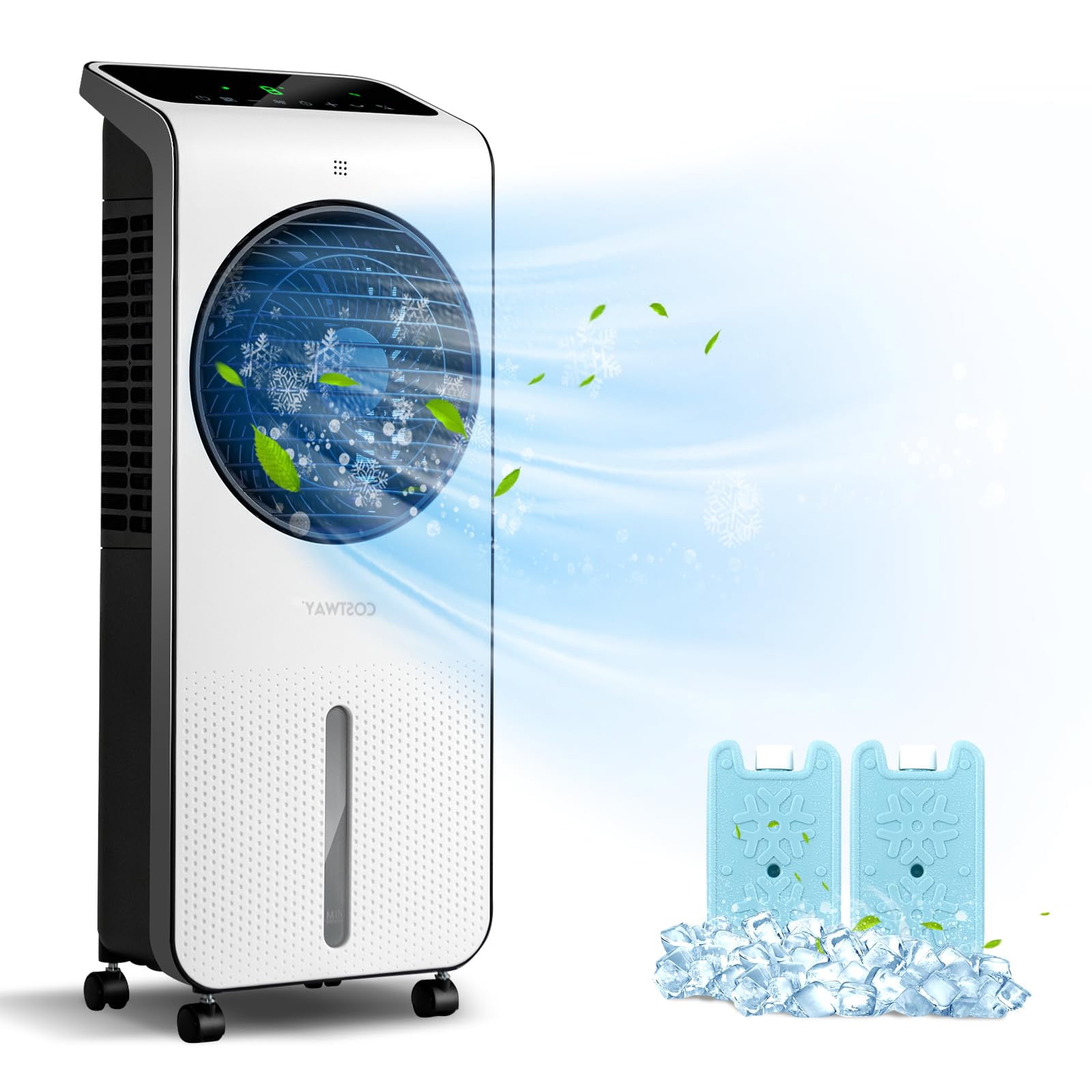 Remote Control Portable Air Cooler, 3-in-1 Evaporative Swamp Cooler for ...