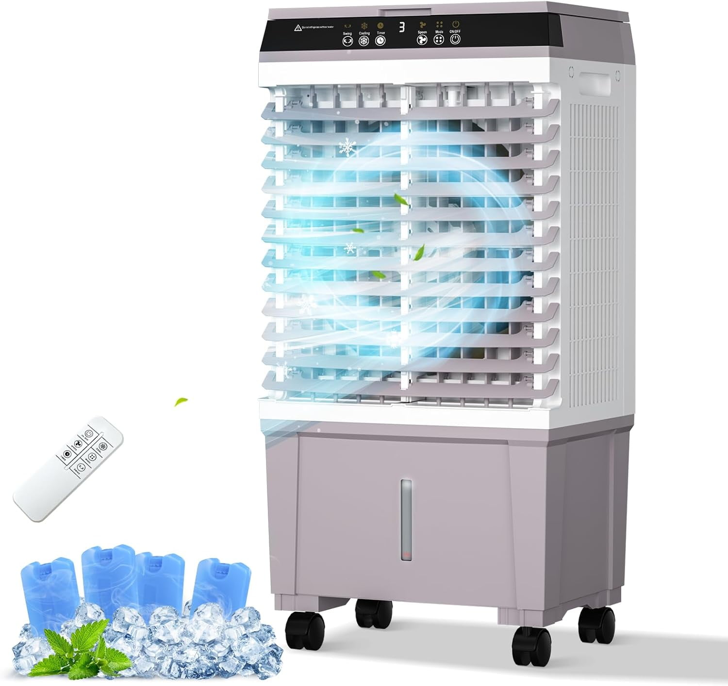 Evaporative Cooler Swamp Cooler 1800CFM Windowless Air Cooler Fan ...