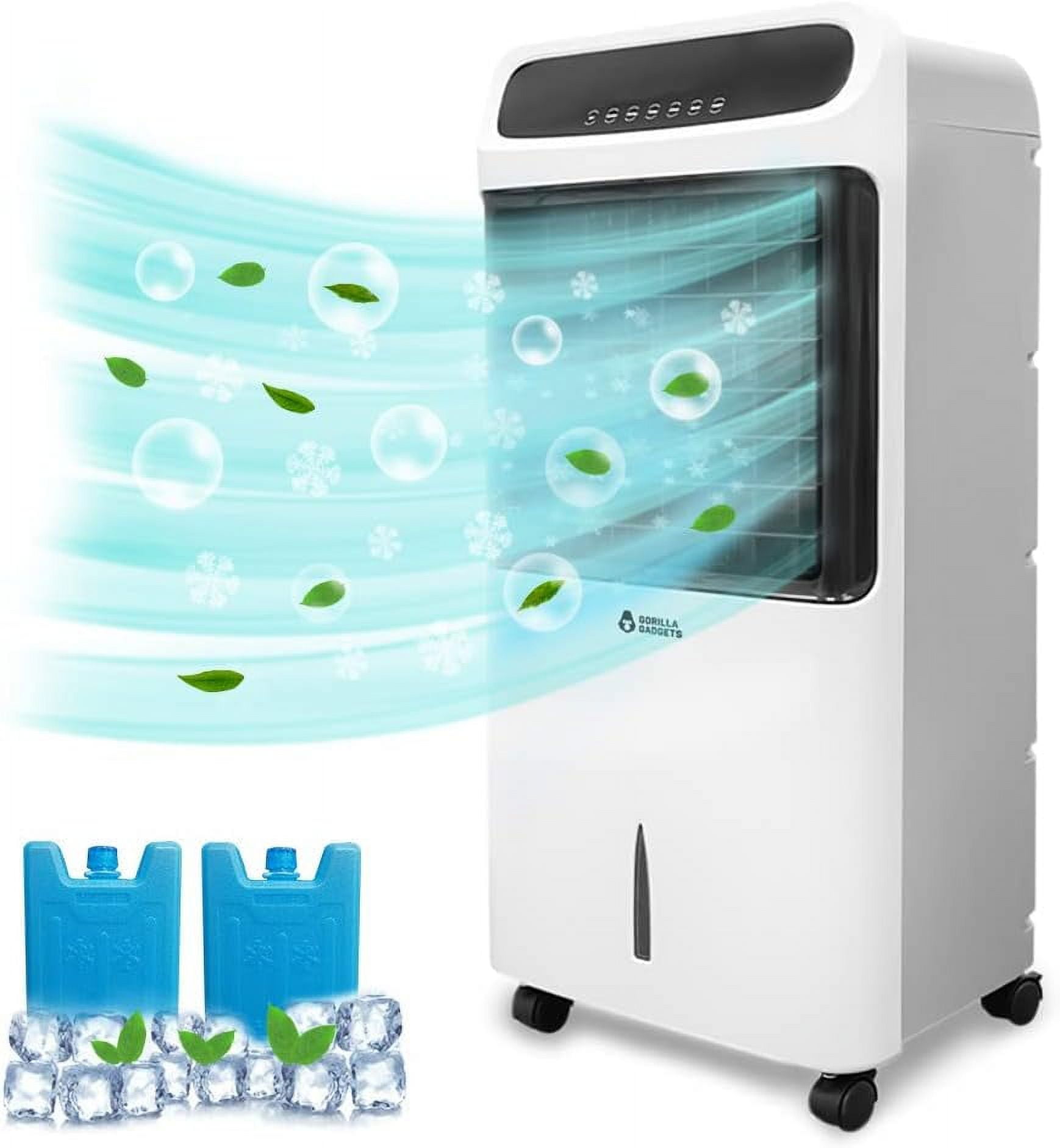 Evaporative Swamp Cooler with Water and Control. Powerful Personal Fan ...