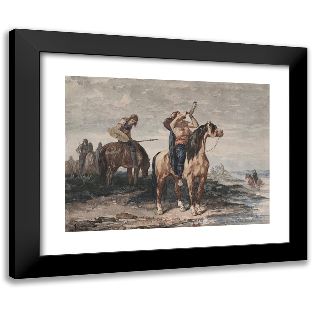Evariste-Vital Luminais 14x12 Black Modern Framed Museum Art Print ...