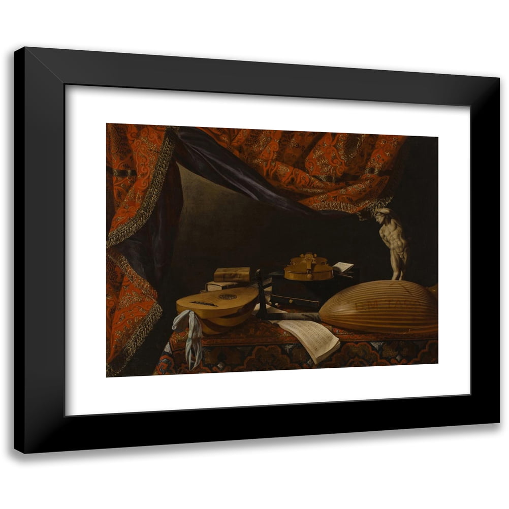 Evaristo Baschenis 18x15 Black Modern Framed Museum Art Print Titled ...