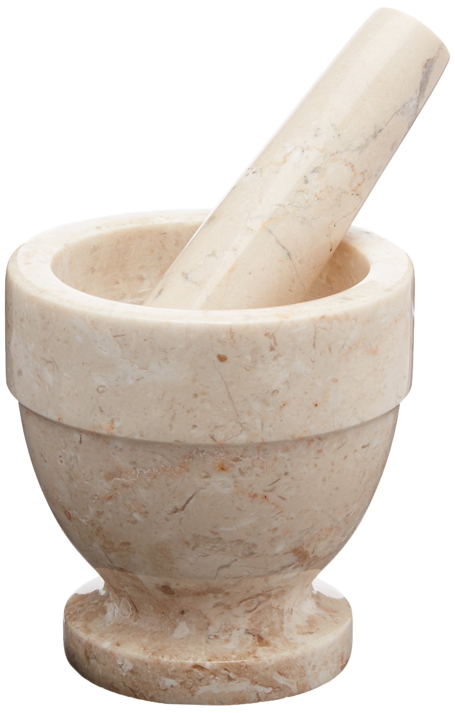 Evco International Natural Marble Stone Mortar and Pestle Set Guacamole ...
