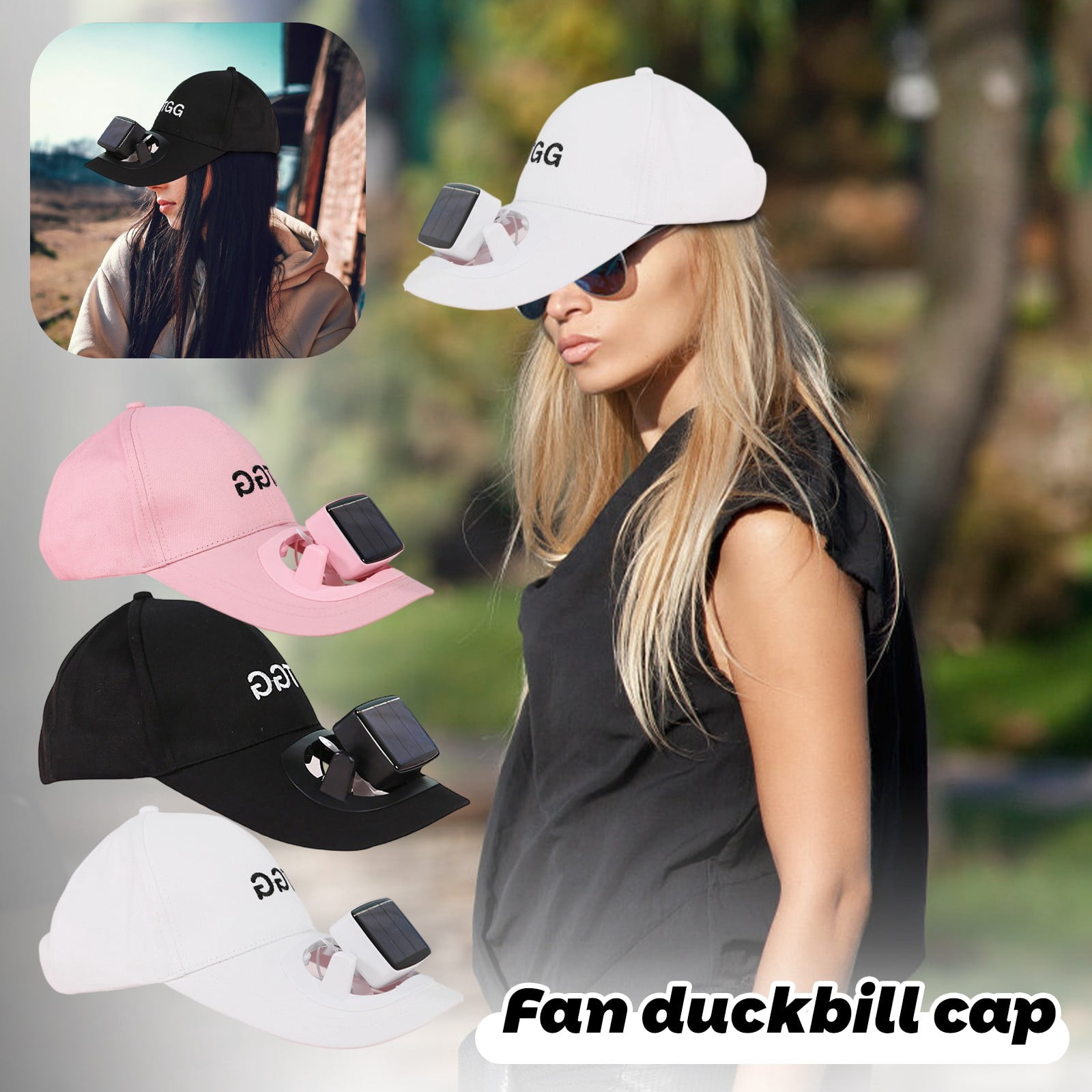 Evdexr 2025 New Ultralight Fan Sun Hat, Sun Hat with Fans Built in USB ...