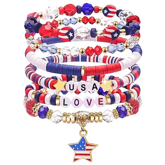 Evdexr 250 Anniversary USA Bracelets , 4th of July Jewelry for Women ...