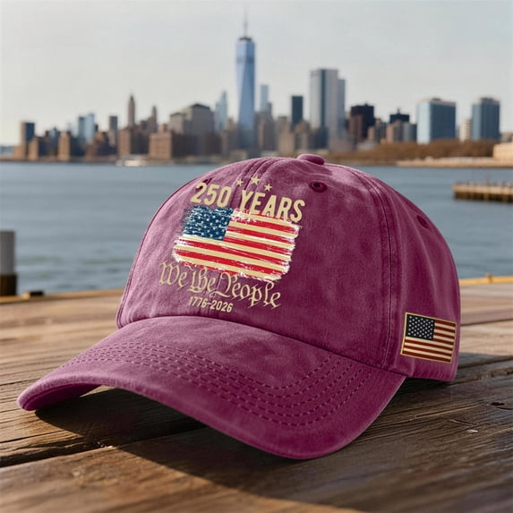 Evdexr 250th USA Anniversary Vintage Washed Denim Cap 1776-2026 We The ...