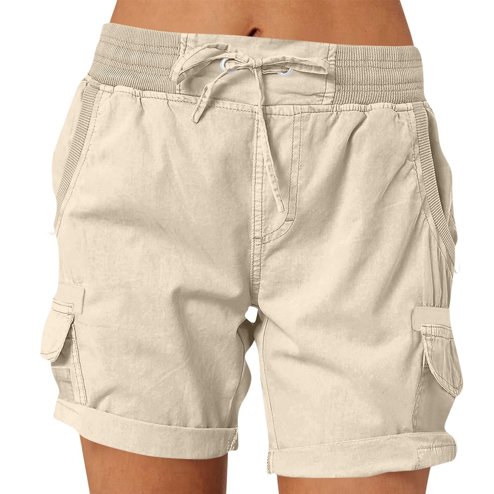 Evdexr Cargo Shorts Girls Hiking Bermuda Beach Shorts Drawstring Baggy ...