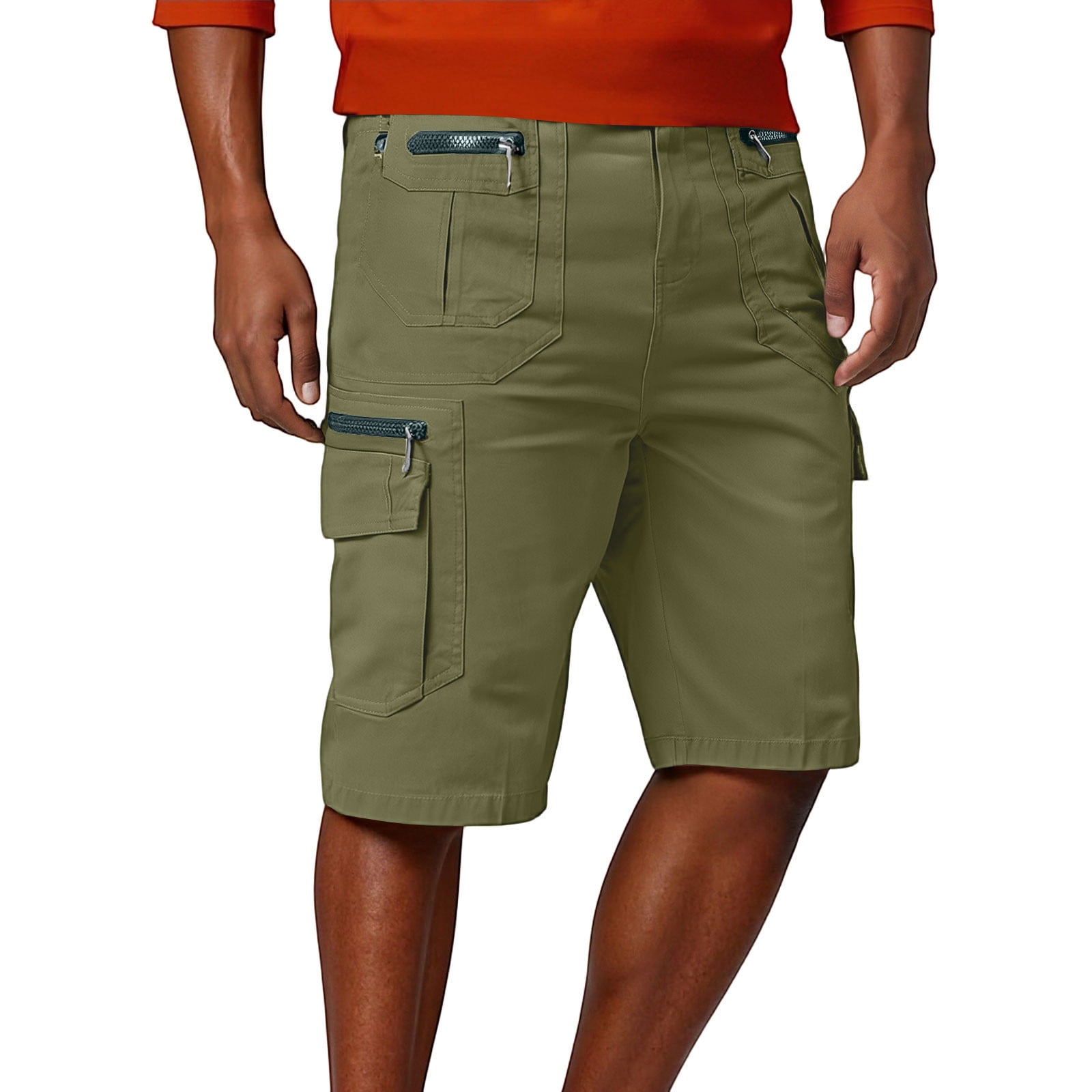 Evdexr Cargo Shorts Men Tactical Below Knee Long Shorts Buckle ...