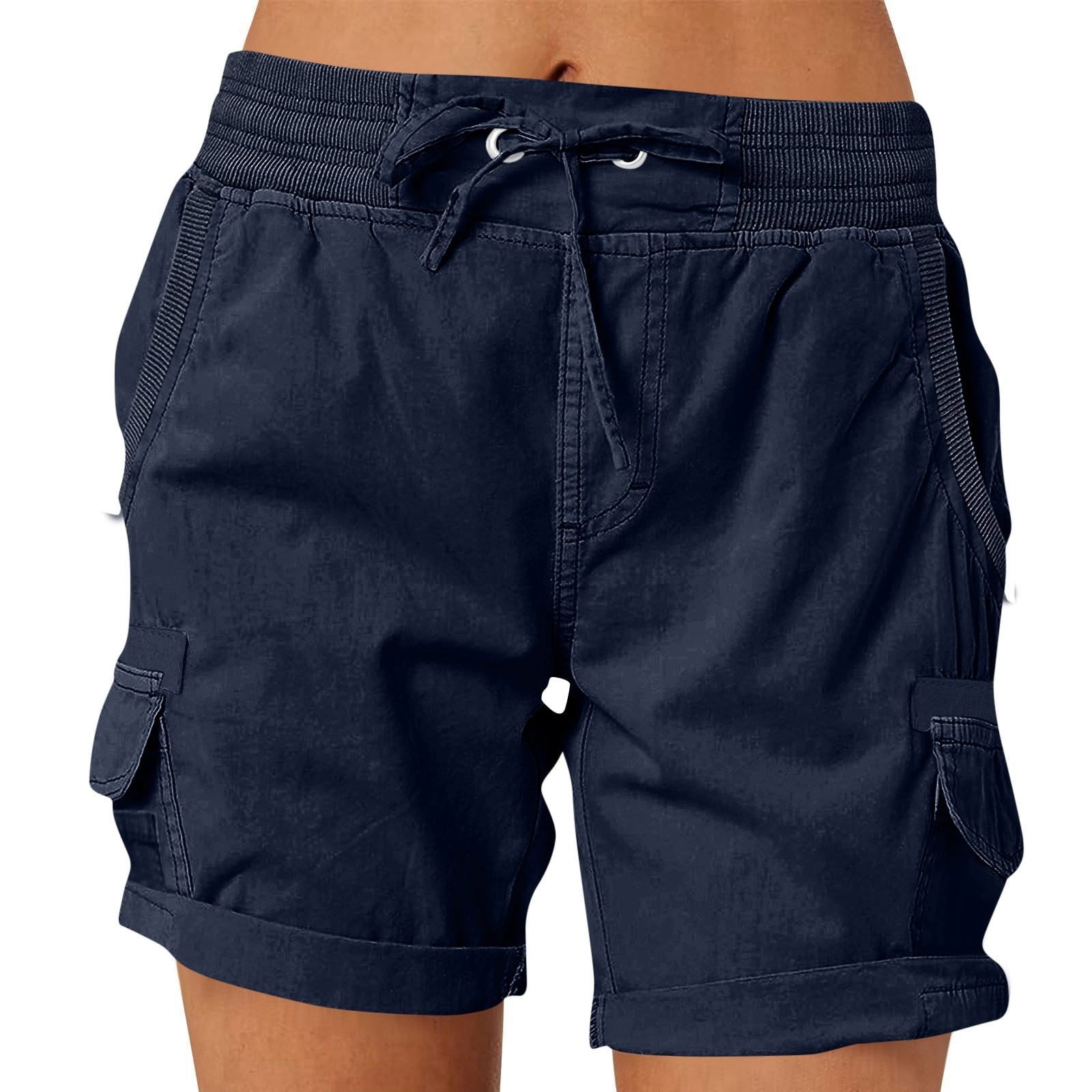 Evdexr Girl's Cargo Shorts Bermuda Hiking Short Pants Drawstring Loose ...