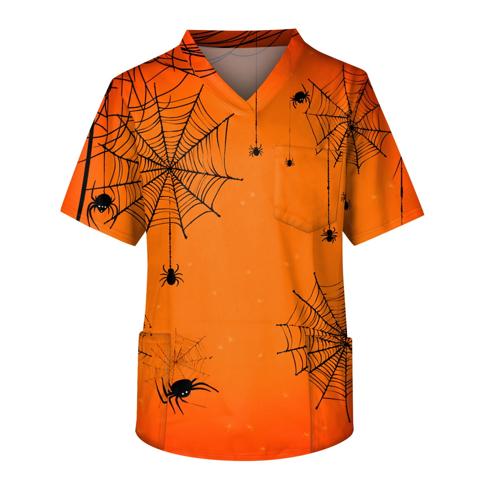 Evdexr Halloween Scrub Top Mens Plus Size Medical Workwear 2025 Candy ...
