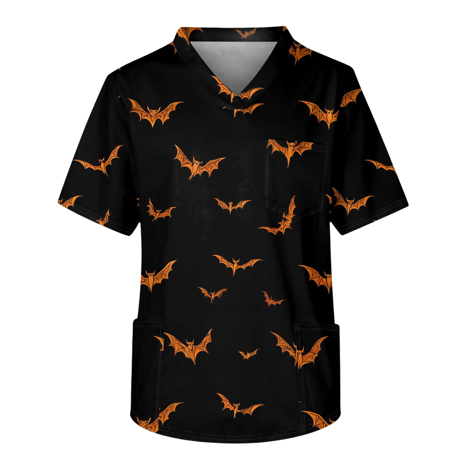 Evdexr Halloween Scrubs Tops Men Plus Size Medical Uniform 2025 Candy V ...