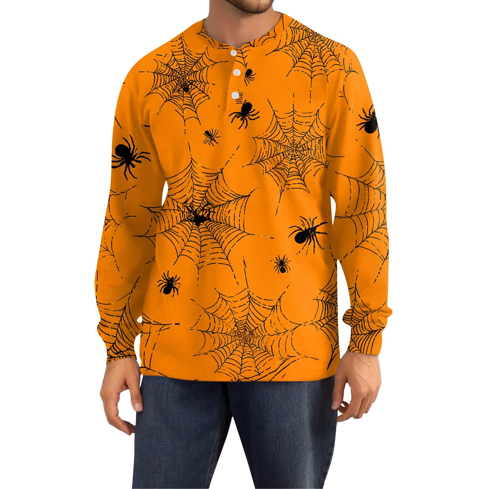 Evdexr Halloween Shirts for Men Big and Tall Henley T Shirts 2025 ...