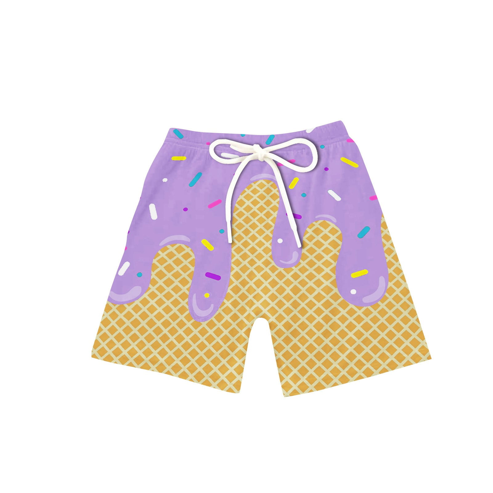 Evdexr Ice Cream Shorts Boys Girls Elastic Waist with Pockets Summer ...