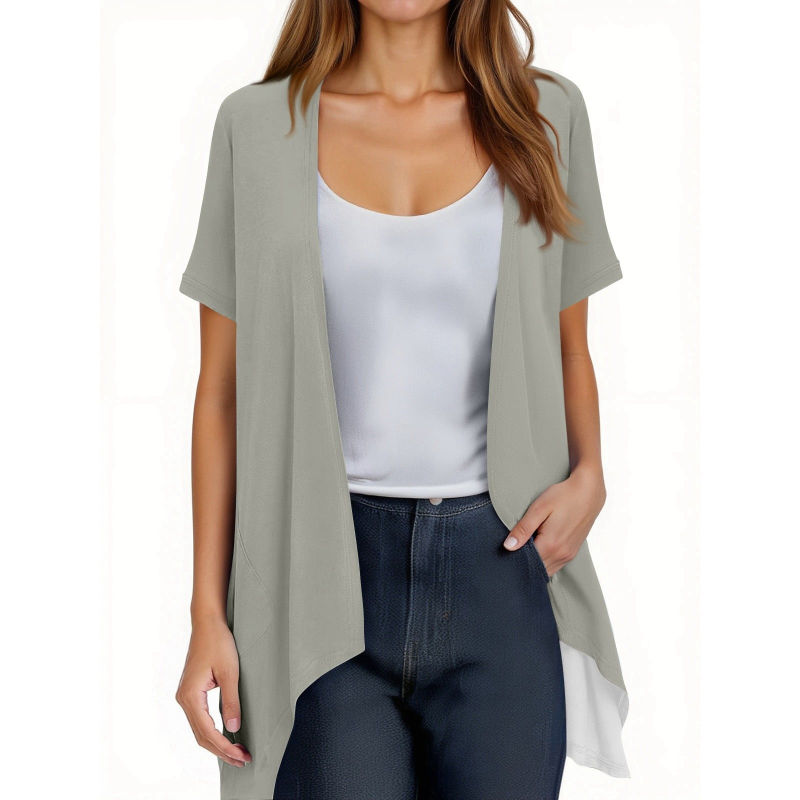 Evdexr Junior's Open Front Cardigan Long Lightweight Thin Kimono ...