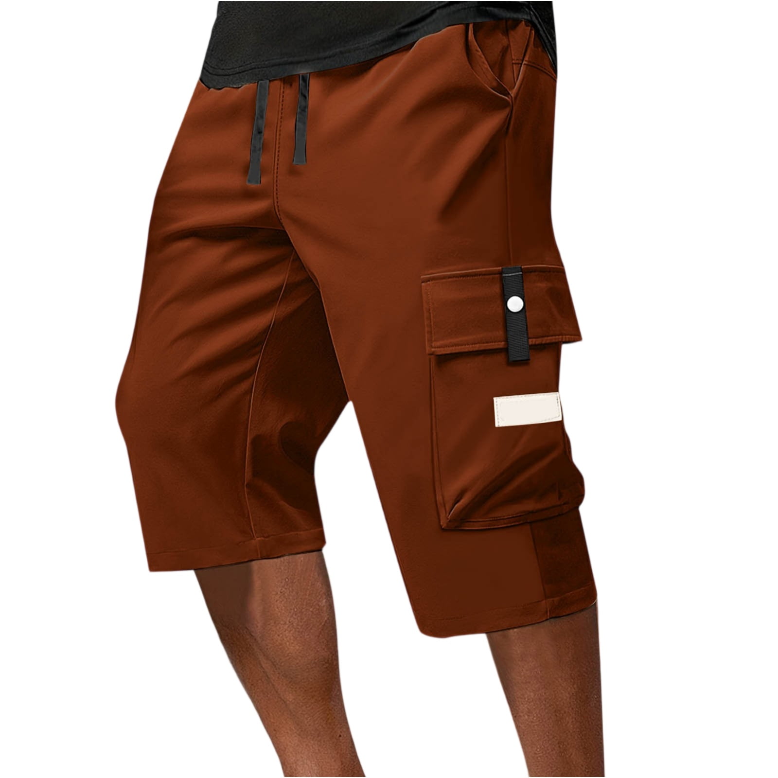 Evdexr Below Knee Cargo Shorts for Men Loose Tactical Long Bermuda ...