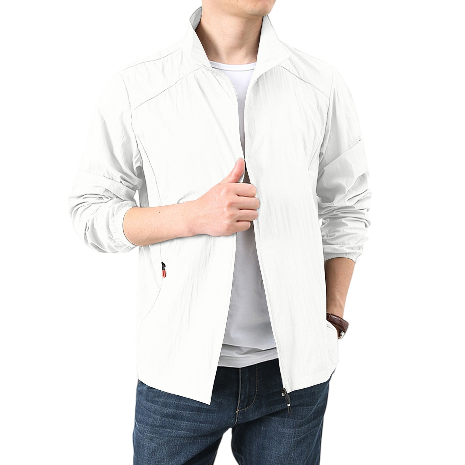 Evdexr Lightweight Rain Jackets Mens Sun Protection Overcoat Waterproof ...
