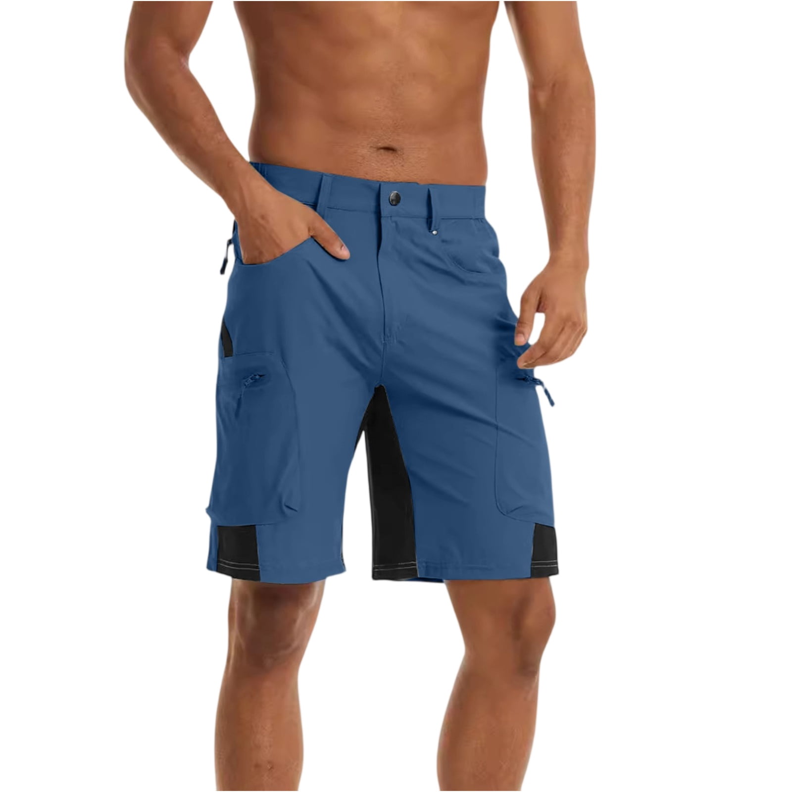 Evdexr Men's Cargo Shorts Zipper Tactical Pockets Patch Work ...