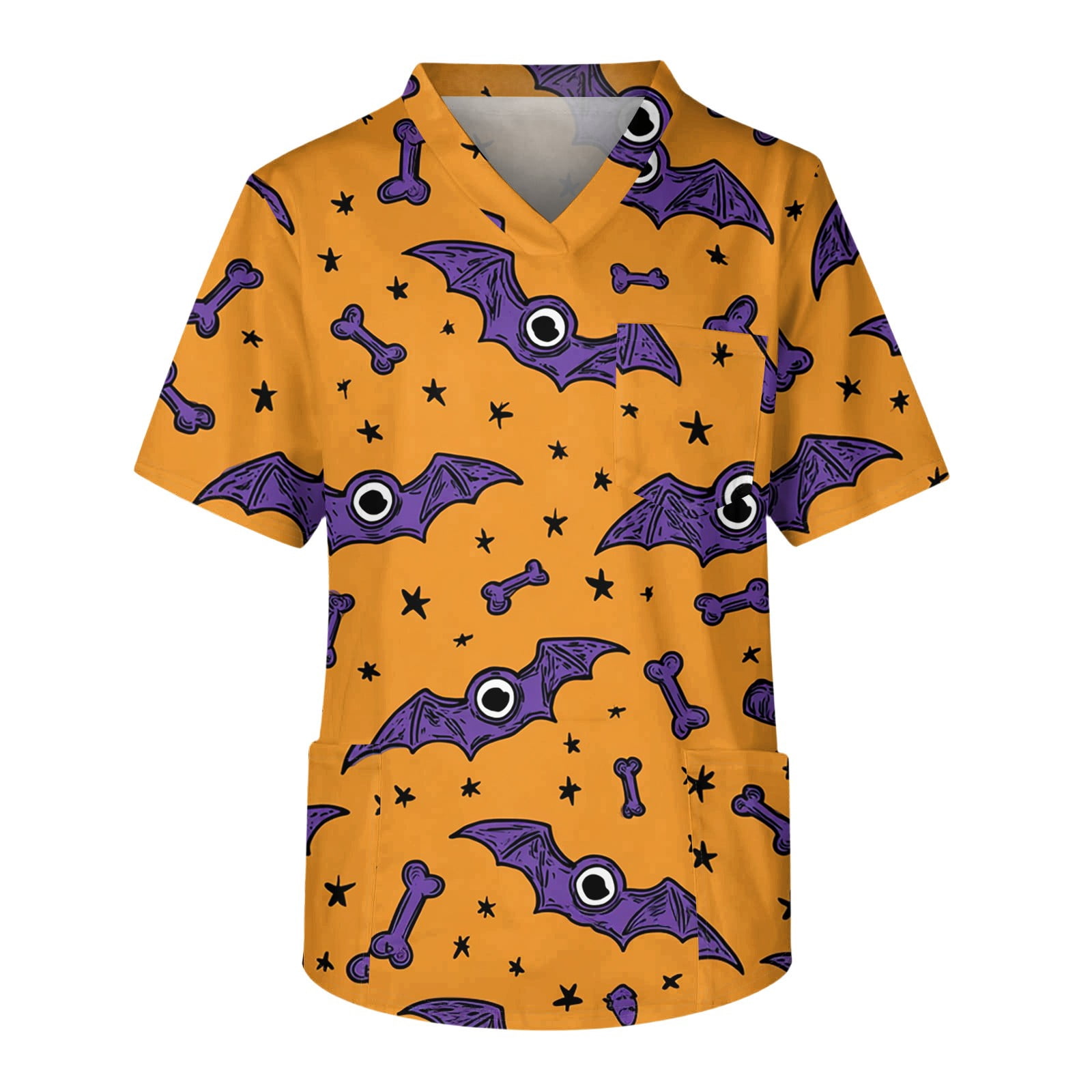 Evdexr Men's Halloween Scrubs Tops Big and Tall Medical Workwear 2025 ...
