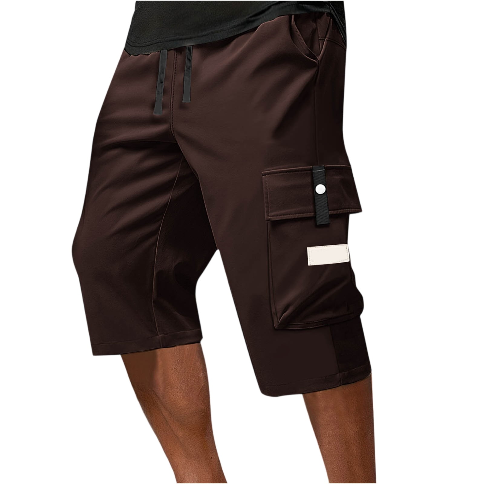 Evdexr Men's Long Below Knee Shorts Lightweight Cargo Tactical Capri ...