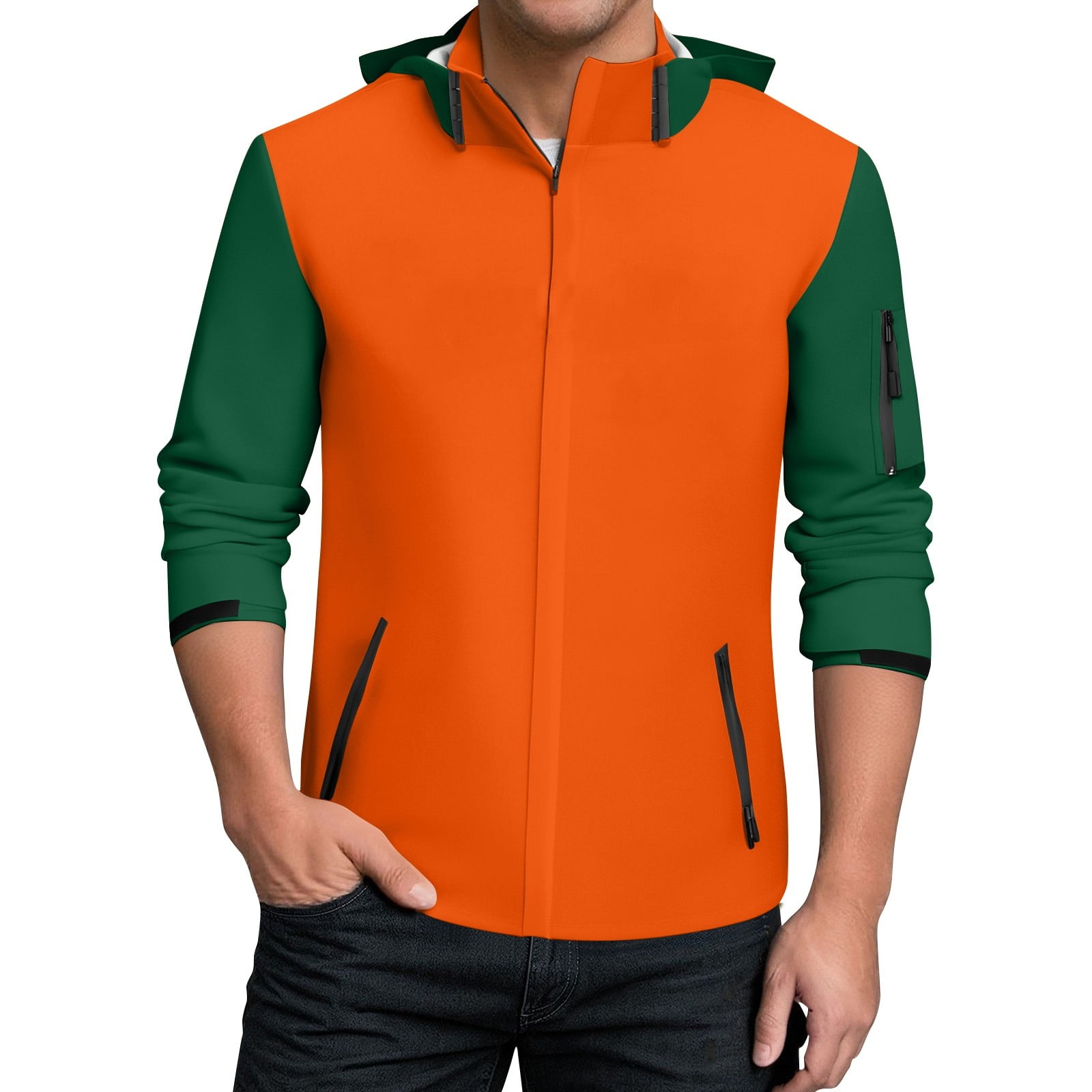 Evdexr Mens Zip Up Jackets Big and Tall Hoodie Drawstring Hooded ...