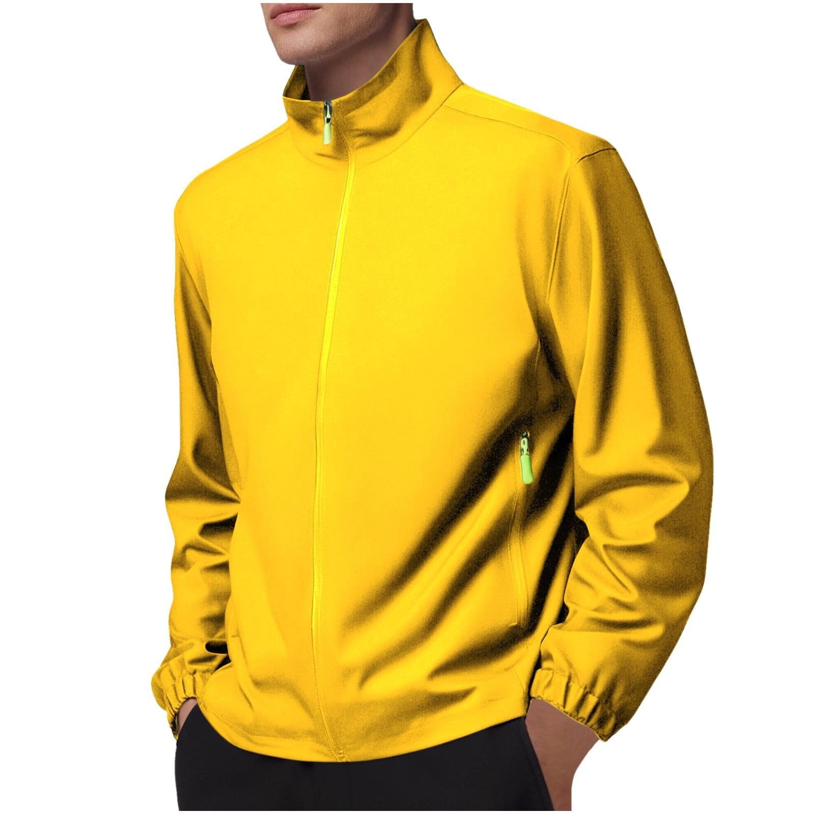 Evdexr Mens Zip Up Windbreaker Jacket Lightweight Big and Tall Raincoat ...