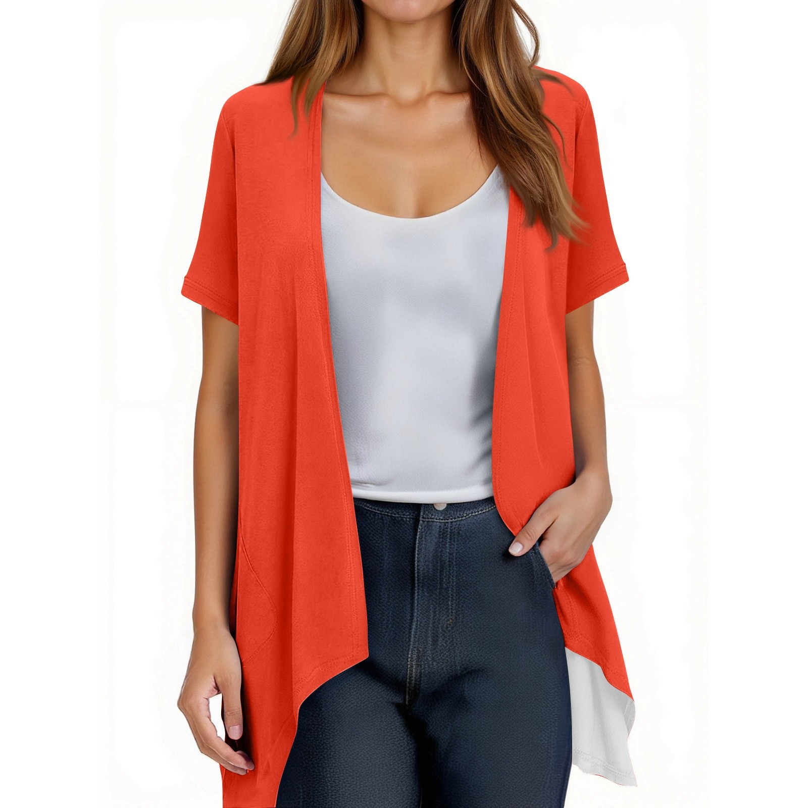 Evdexr Open Front Cardigan Women Long Lightweight Thin Cover Ups Trendy ...