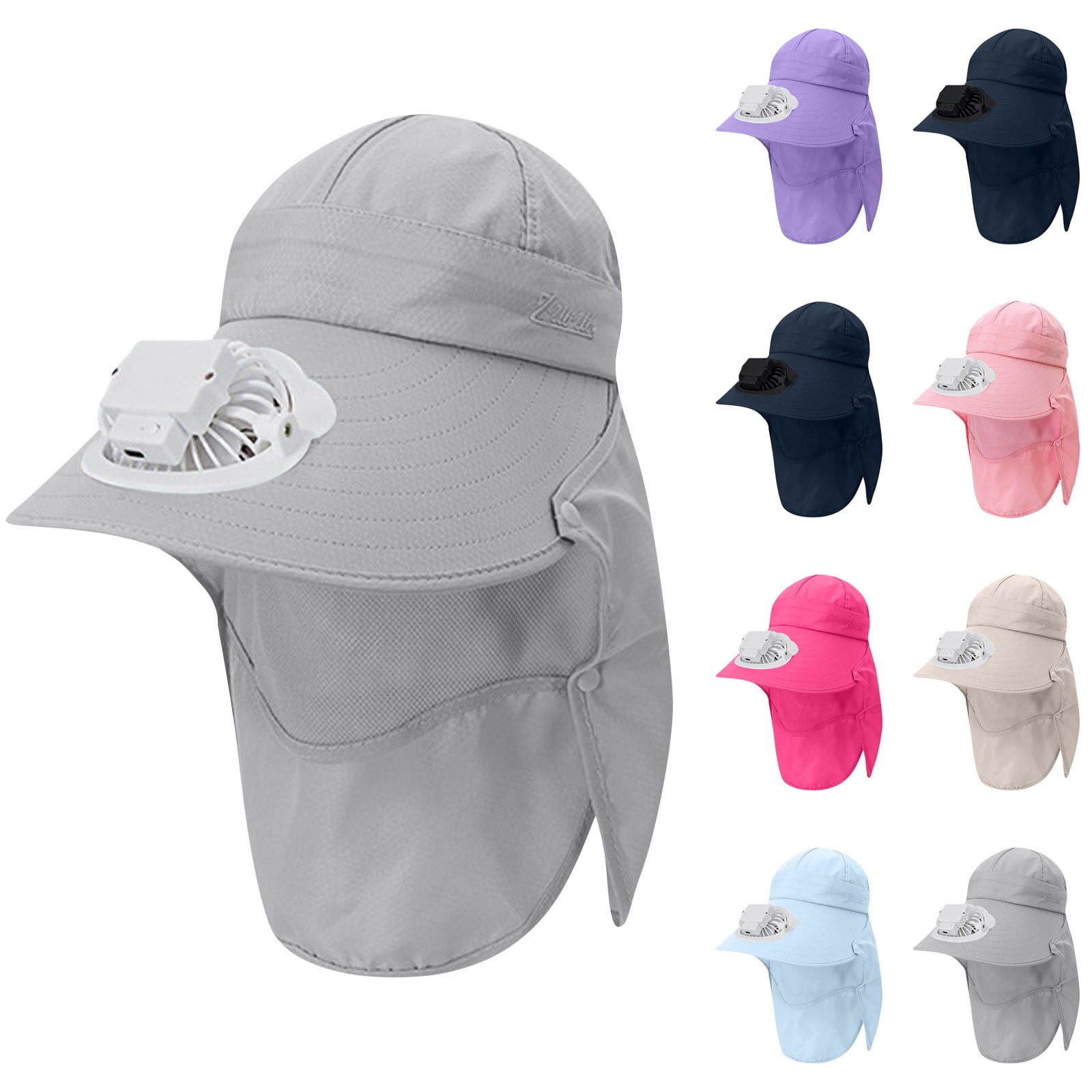 Evdexr Solar Fan Hat, Solar Powered Fan Hat Outdoor Fishing, Hat with ...