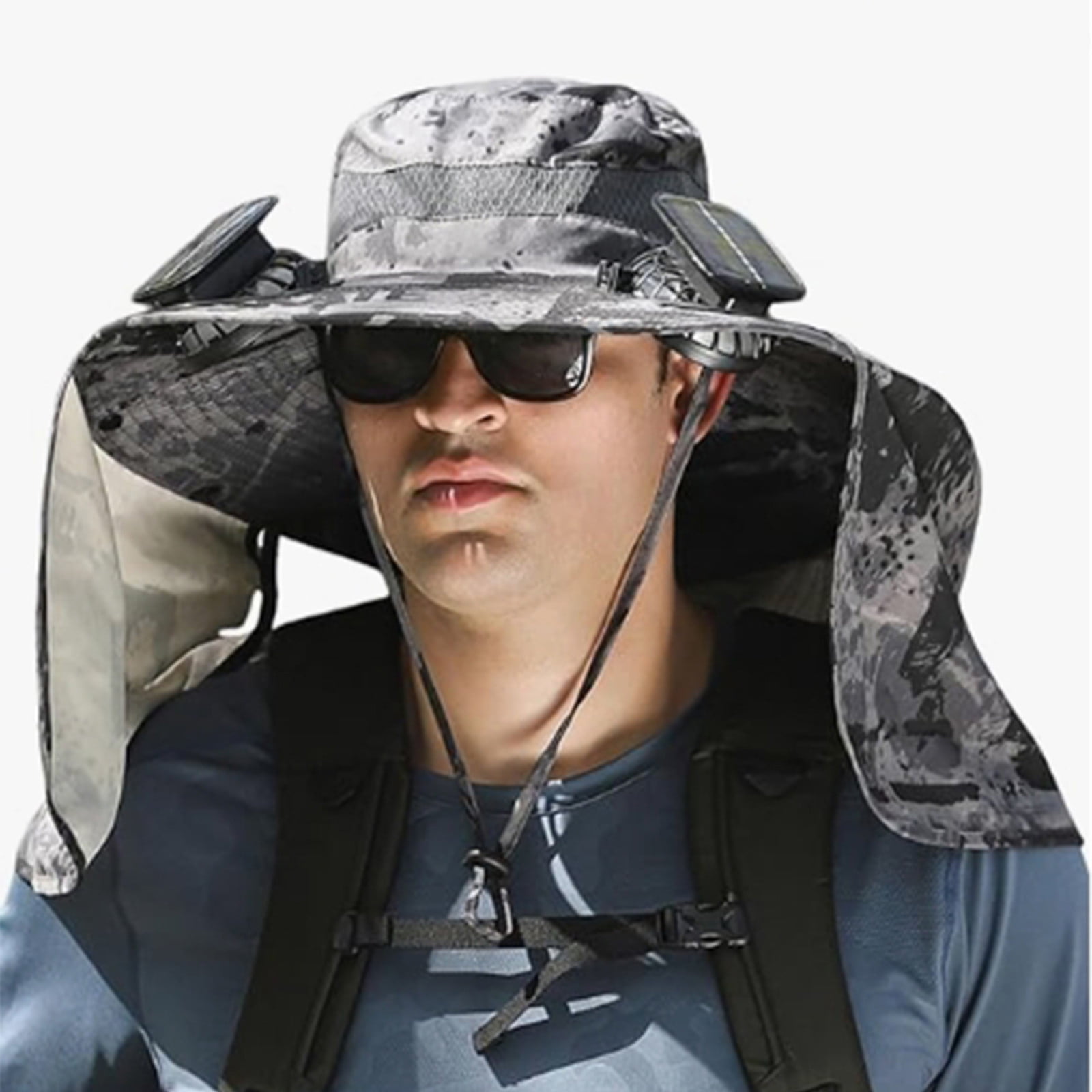 Evdexr Solar Powered FanHat, Solar Fan Hat with Fans Solar Power ...