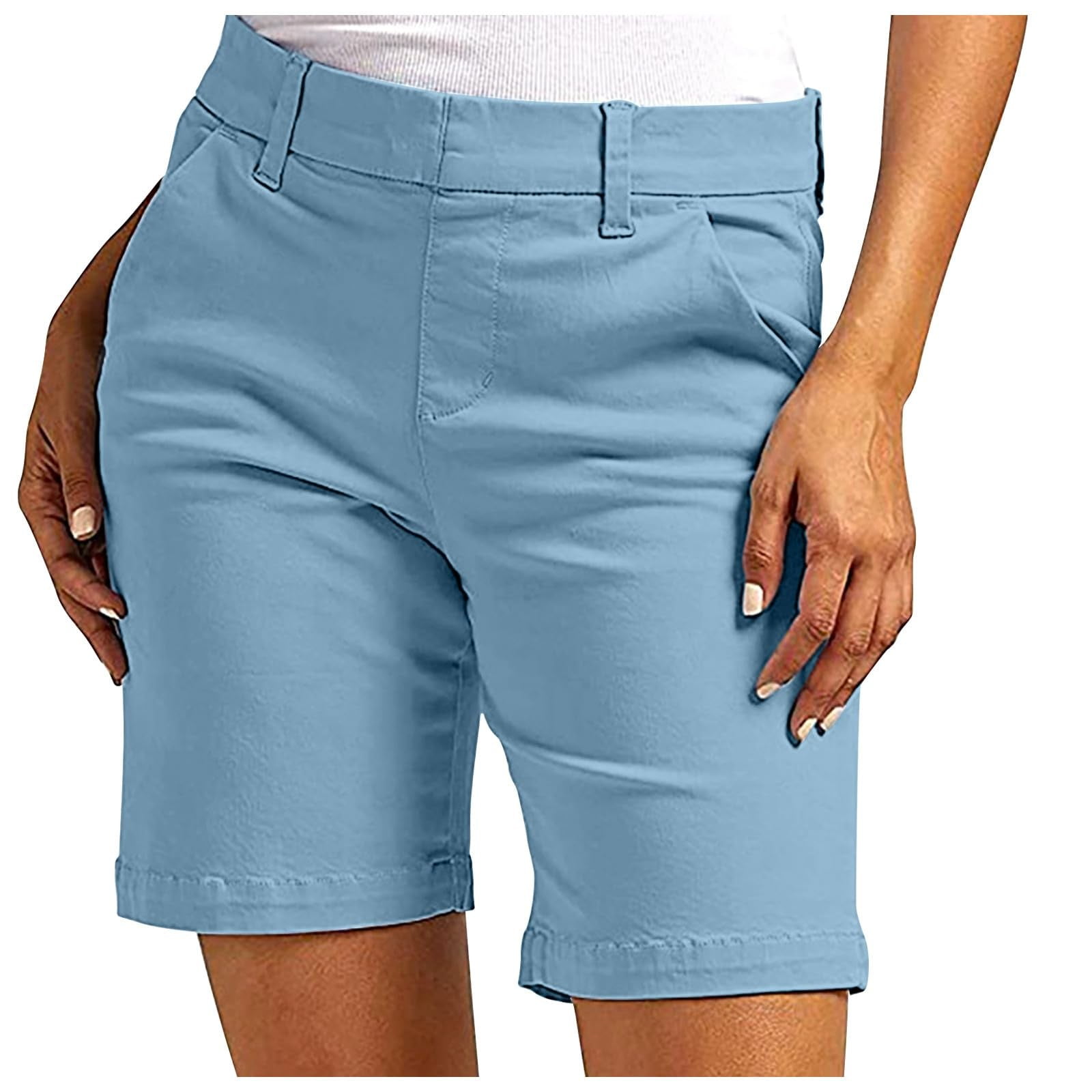 Evdexr Women, Y2k, Stretchy, Ladies Twill Shorts High Waisted Shorts ...