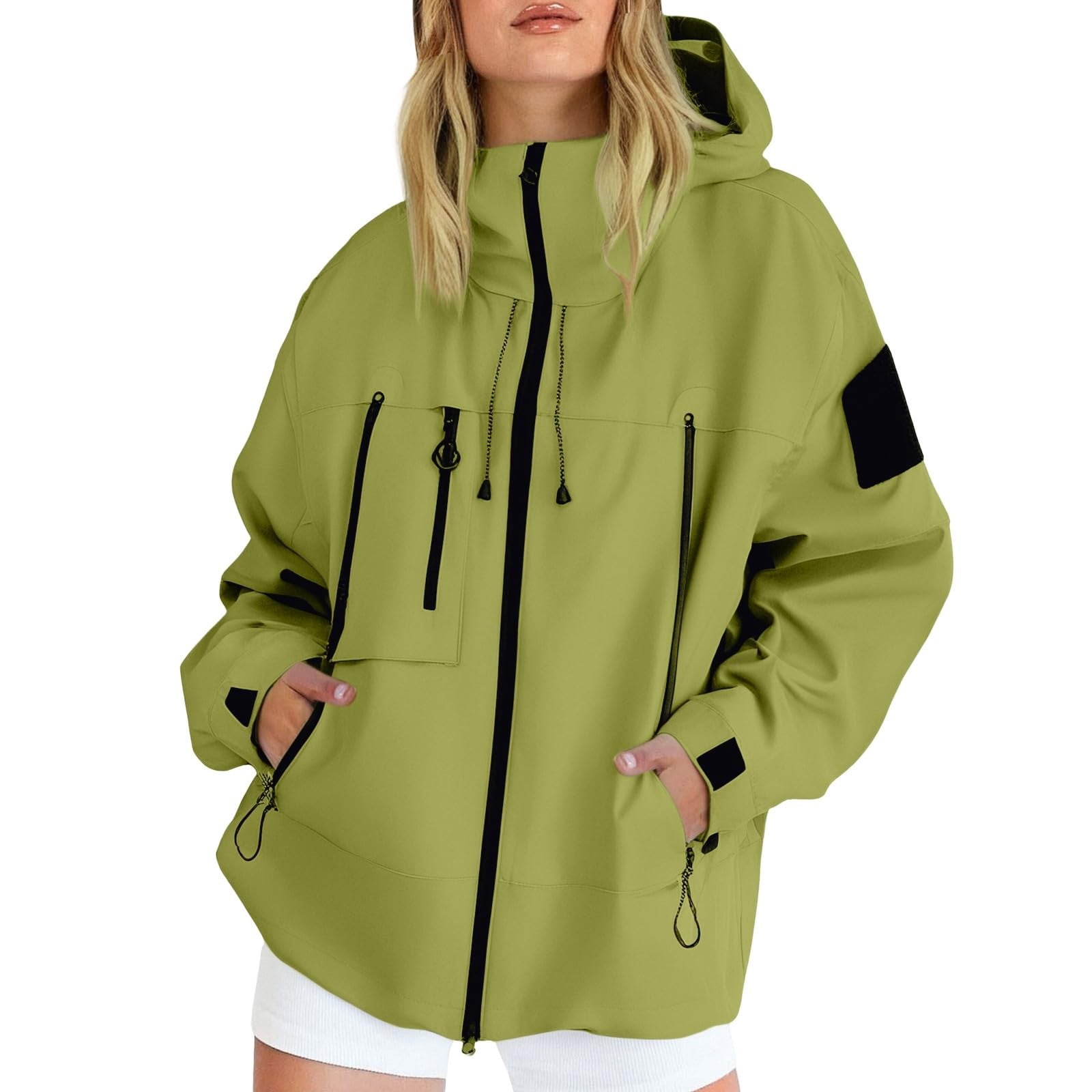 Evdexr Womens Lightweight Rain Jacket Waterproof Raincoats Light Weight ...