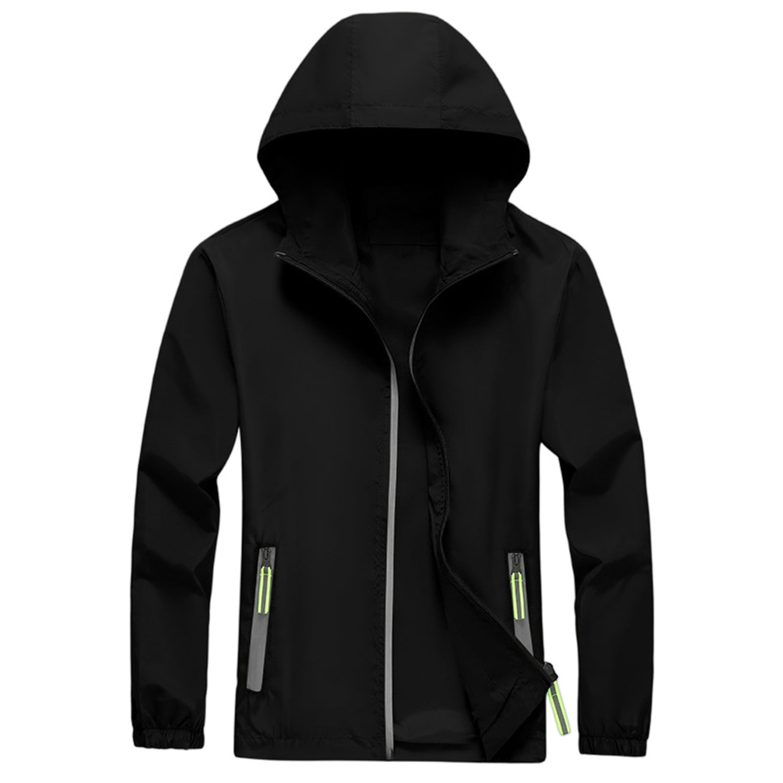 Evdexr Zip Up Windbreaker Jacket Men Hooded Jacket Waterproof ...