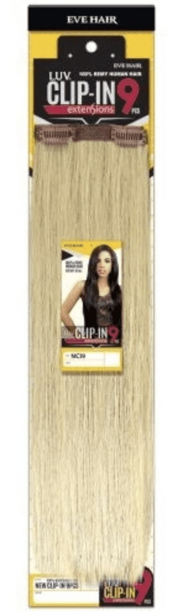 Eve Hair Luv Clip In 9 Piece 100% Remy Human Hair Extensions 18' (Color ...