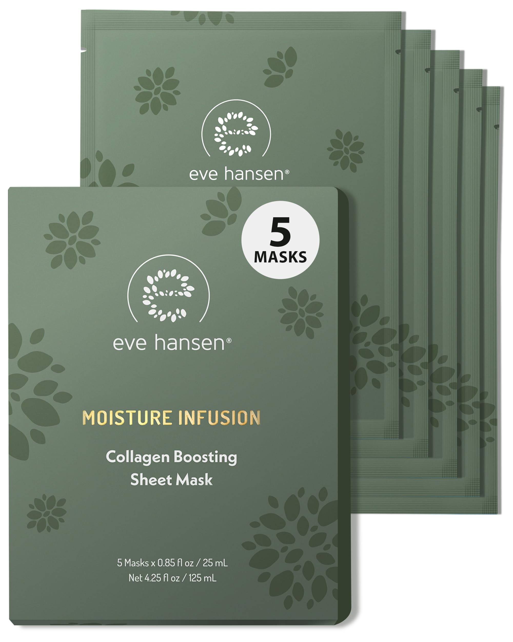 Eve Hansen Collagen Face Mask HYZ01 Sheets Set of 5 - Hydrating ...