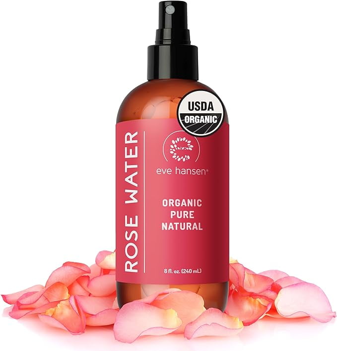 Eve Hansen Organic Rose Water Spray for Face | Huge 8 oz Moroccan ...