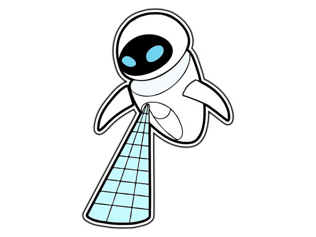 Eve Robot Scanning Waterproof Sticker Phone Decal Water Bottle Stickers ...