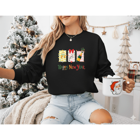 EveParty Funny New Year’s Eve Happy New Year 2026 Meme Style Sweatshirt ...