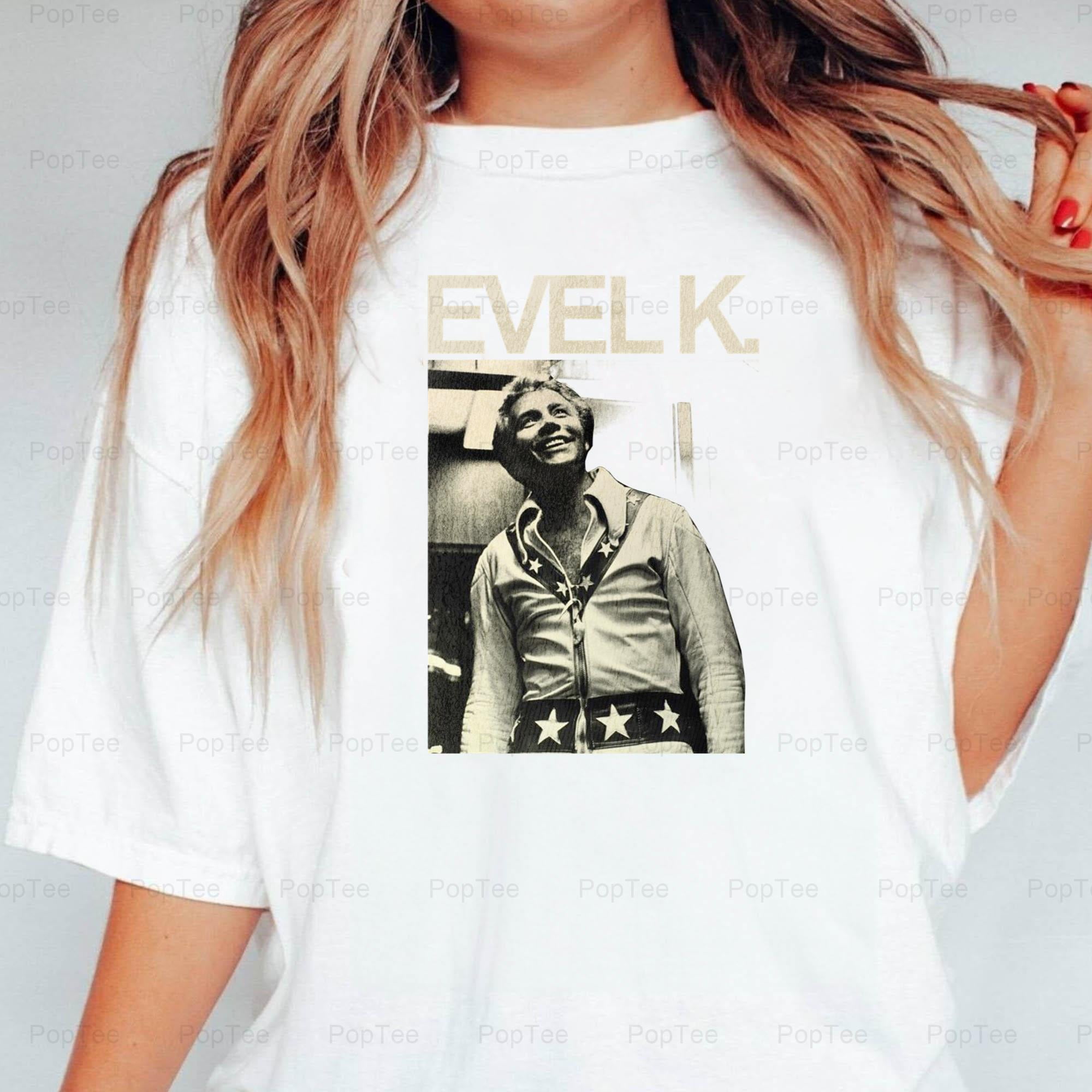 Evel Knievel A Photo Shirt Of The Famous Stunt Performer T-Shirt Unisex, up to 5XL - Walmart.com
