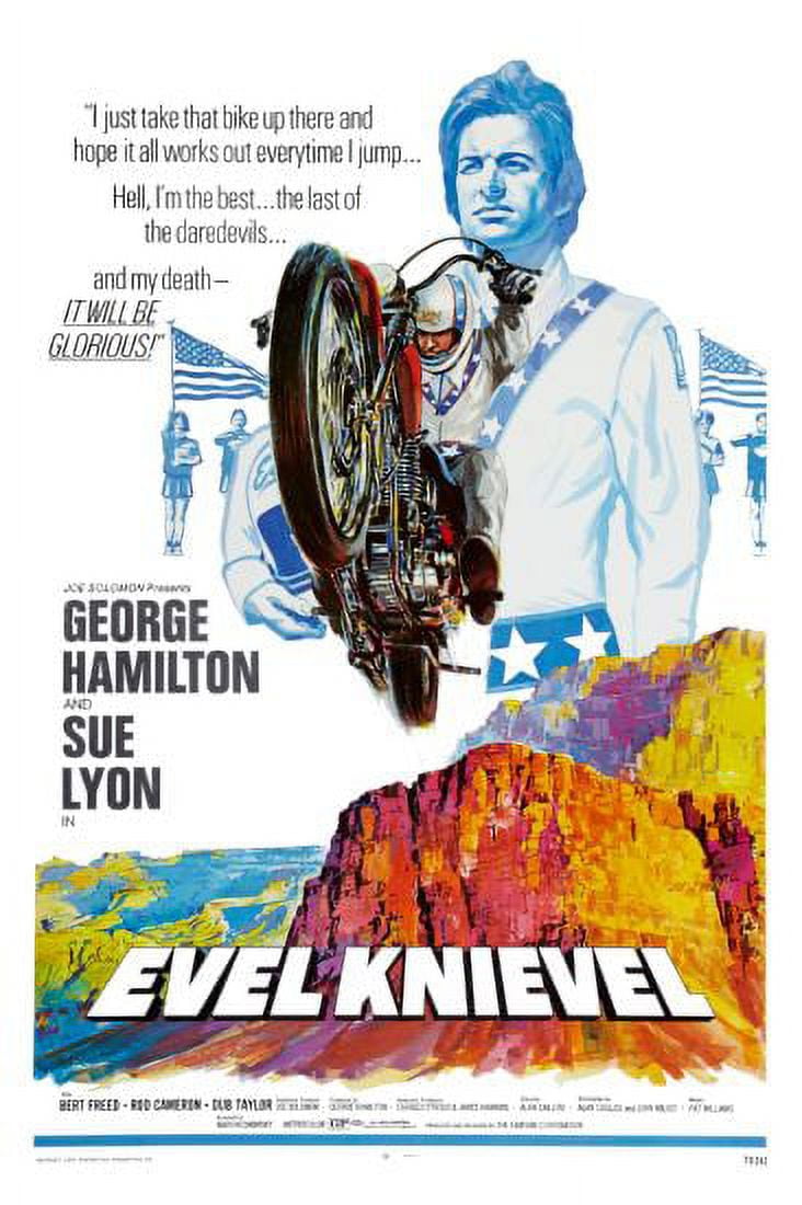 Evel Knievel Movie Poster Metal Sign 8Inx 12In Metal Print 8x12 Square ...