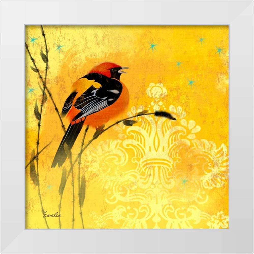 Evelia Designs 12x12 White Modern Wood Framed Museum Art Print Titled ...