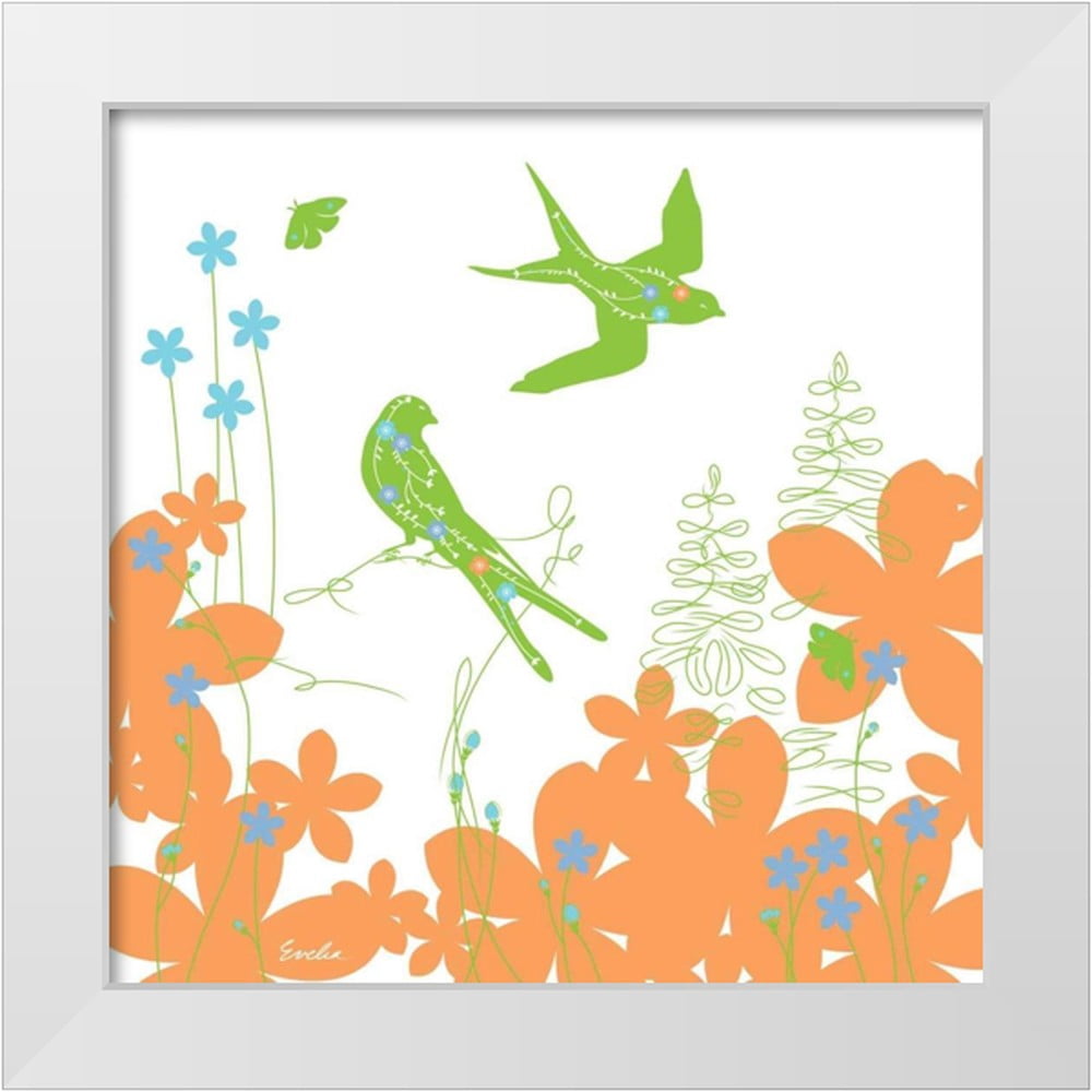 Evelia Designs 12x12 White Modern Wood Framed Museum Art Print Titled ...