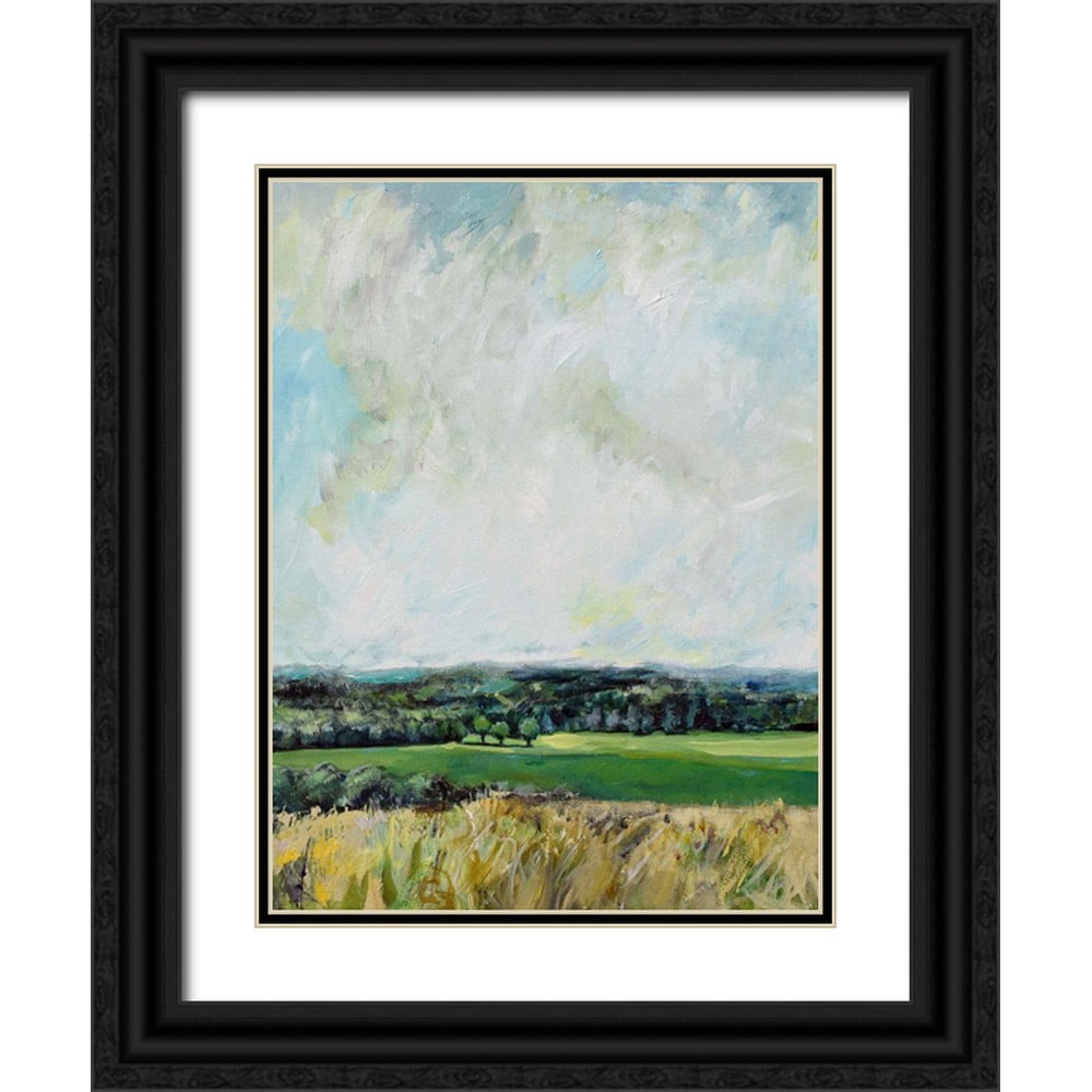 Evelia Designs 12x14 Black Ornate Wood Framed with Double Matting ...