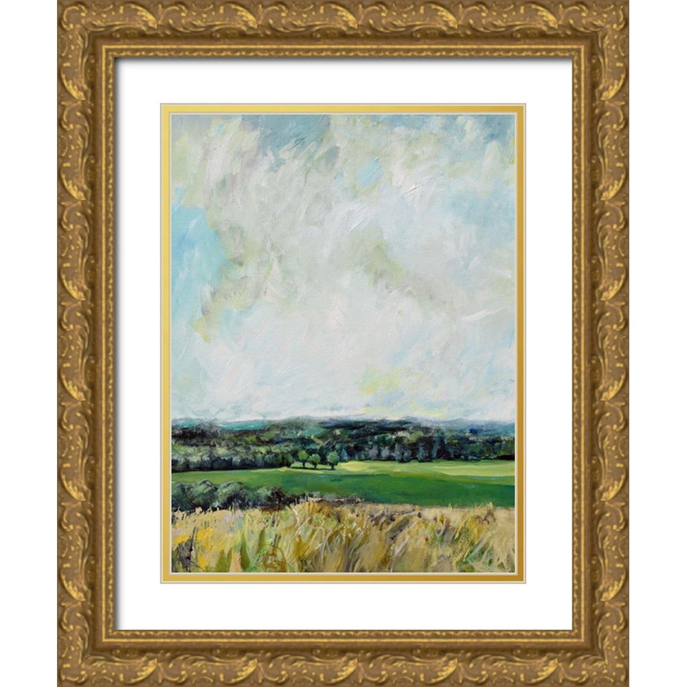 Evelia Designs 19x24 Gold Ornate Wood Framed with Double Matting Museum ...